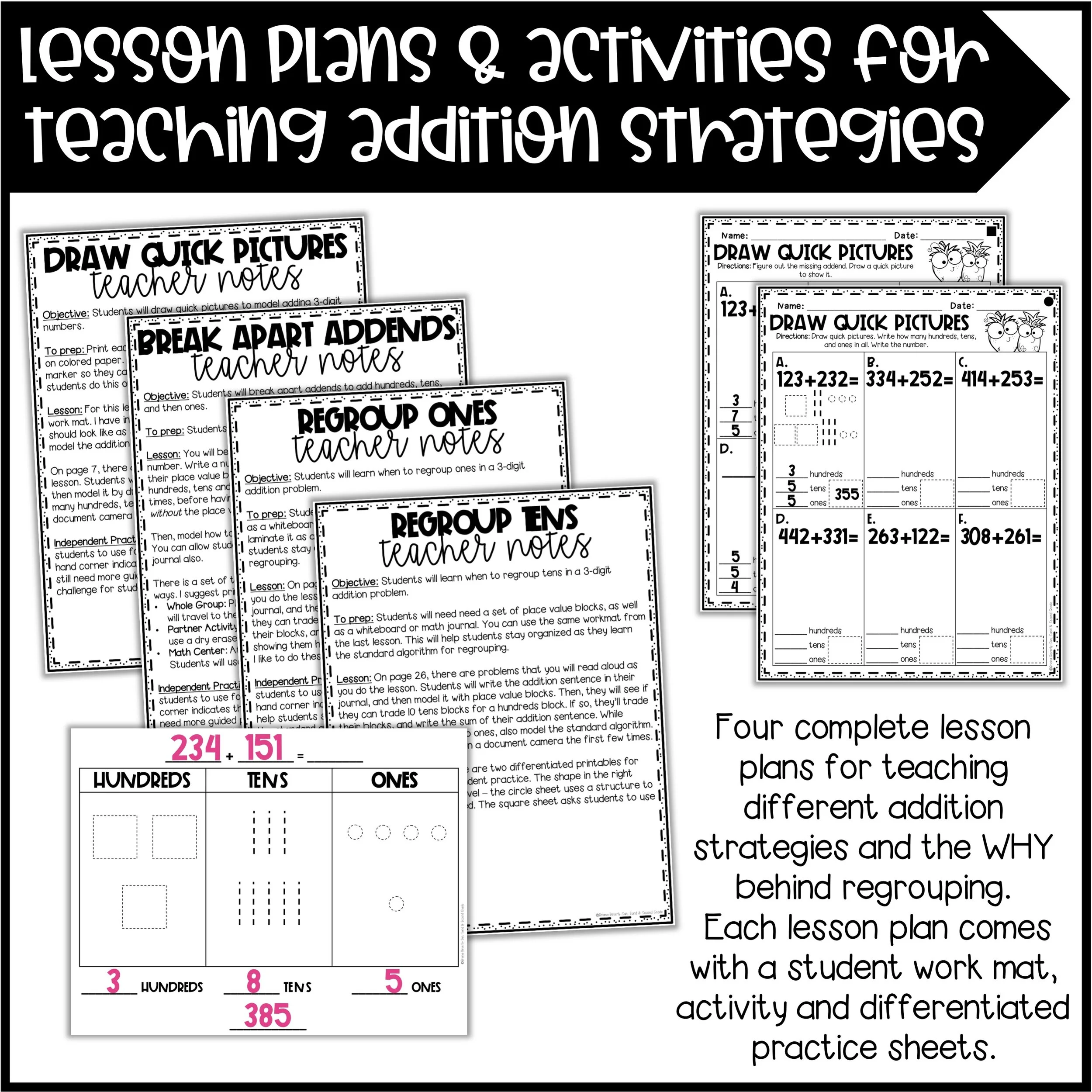 3 Digit Addition With Regrouping Hands On Activities For 2nd Grade 3 Digit Addition With Regrouping Hands On Activities For 2nd Grade