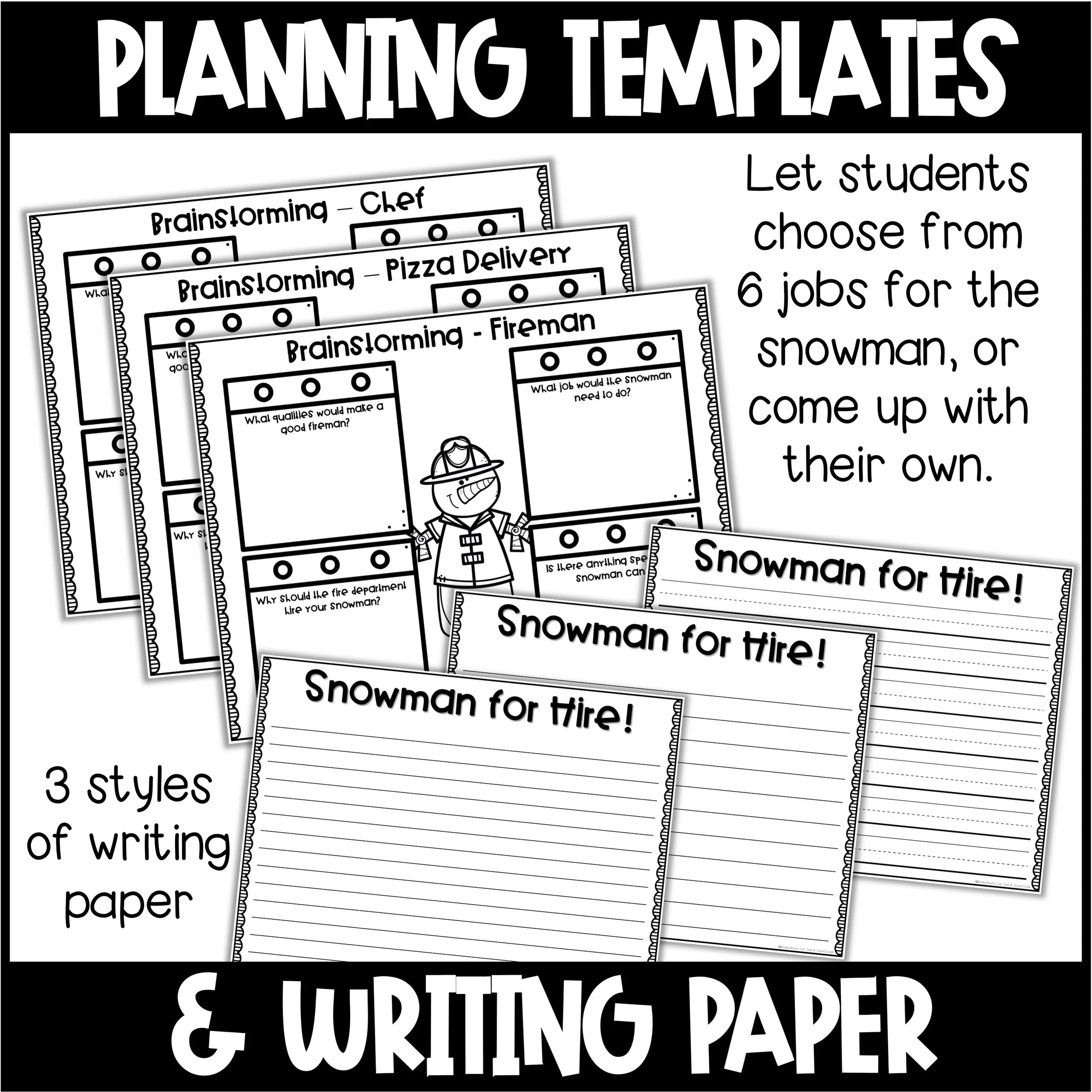 How To Build A Snowman Writing Template