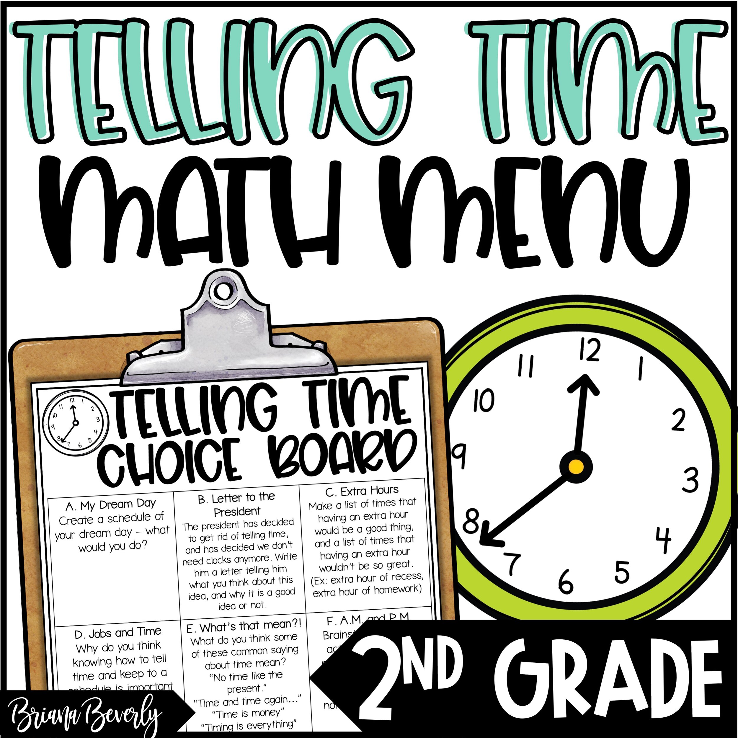 Clocks For Telling Time Math