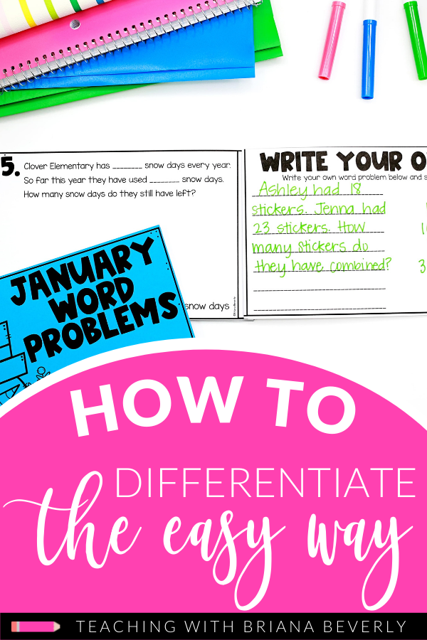 Differentiation, The Easy Way! — Teaching With Briana Beverly