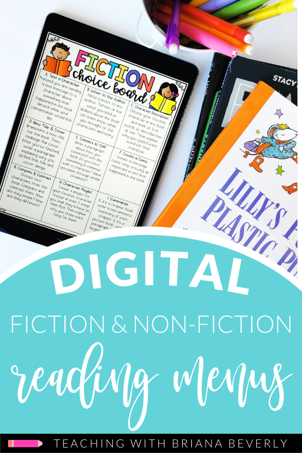 Digital Reading Choice Boards — Teaching With Briana Beverly