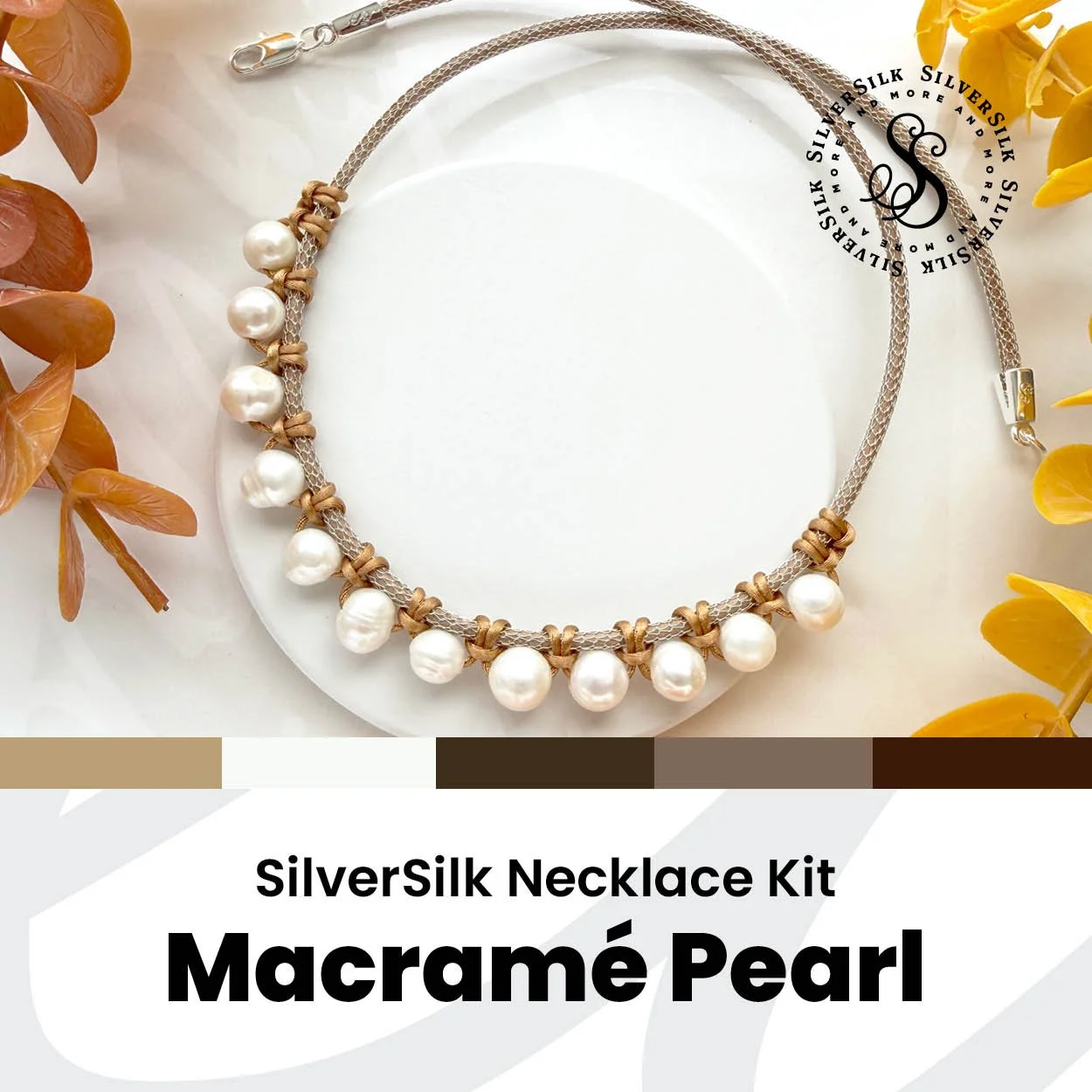 The Macrame Pearl Necklace Kit — SilverSilk & More
