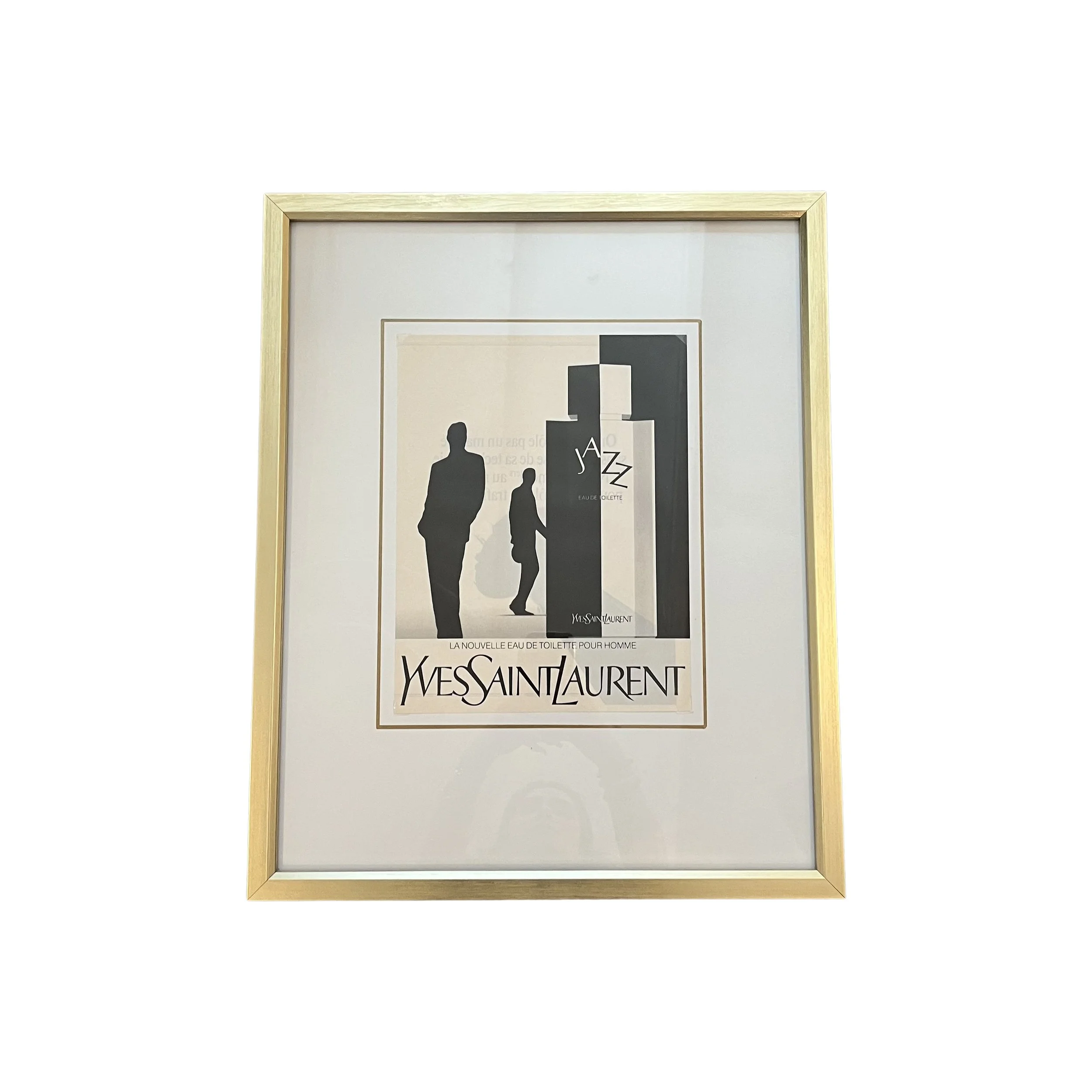 Vintage Yves Saint Laurent Poster w/ Gold Frame — Shabby Slips Austin ...