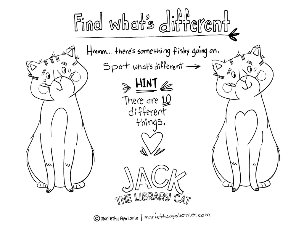 jack the library cat activities — marietta apollonio | author/illustrator