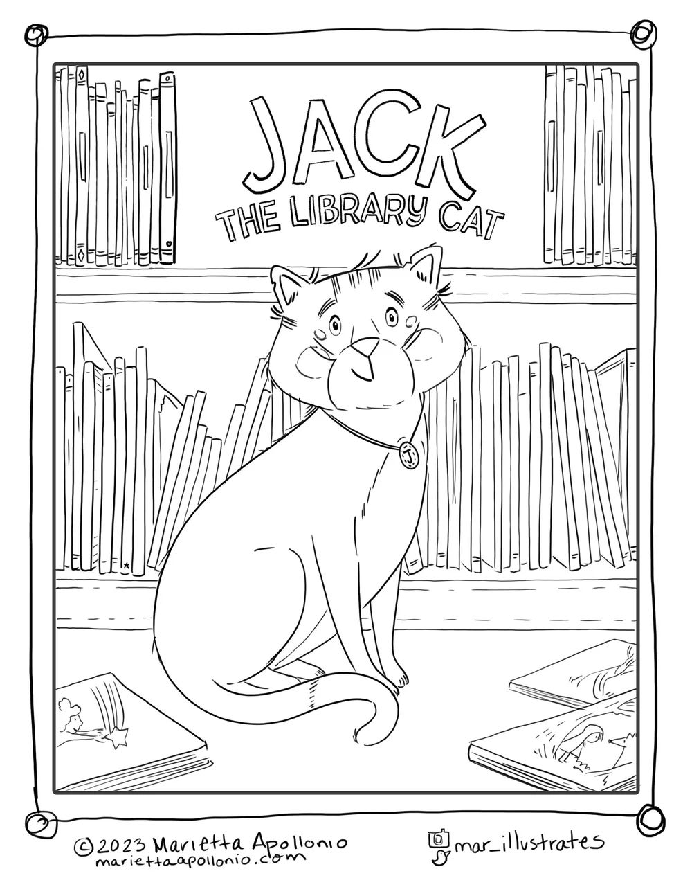 jack the library cat activities — marietta apollonio | author/illustrator