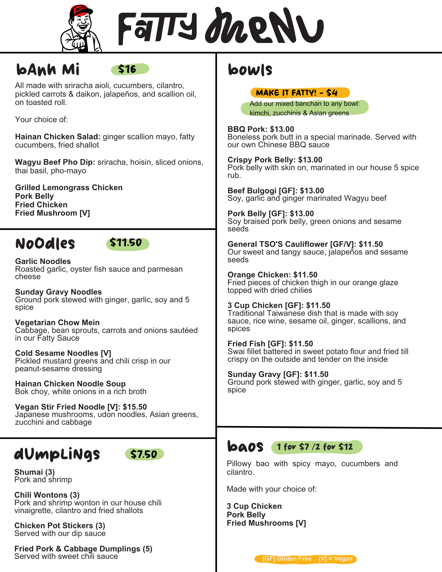 Menu 1 — FATTY MART