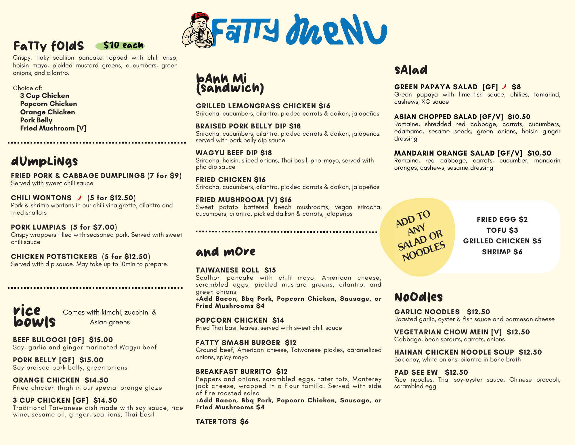 Menu 1 — FATTY MART