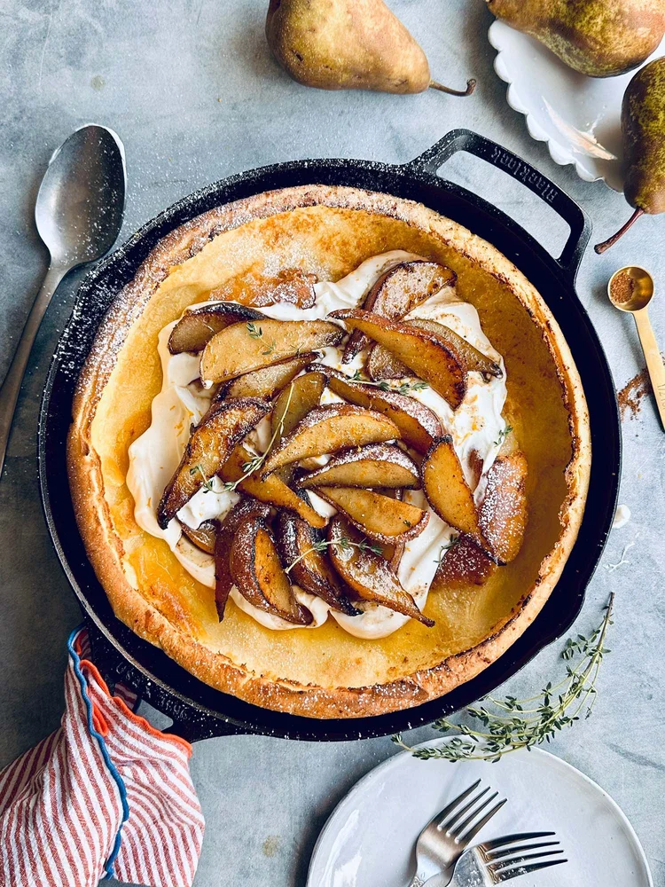 Sunday Dutch Baby with Pears and Labneh — Peter Som