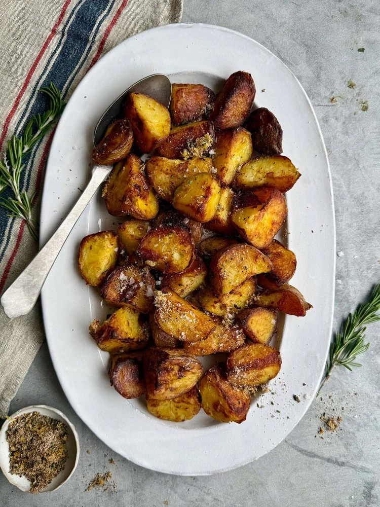 Crispy Duck Fat Potatoes with Five Spice Rosemary Salt — Peter Som