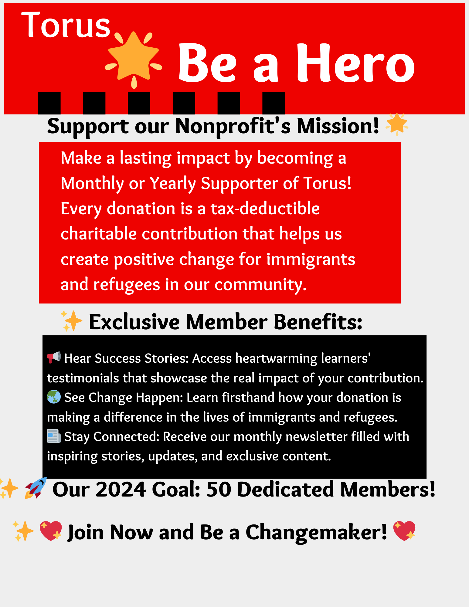 Supporters' membership (donate) — TORUS