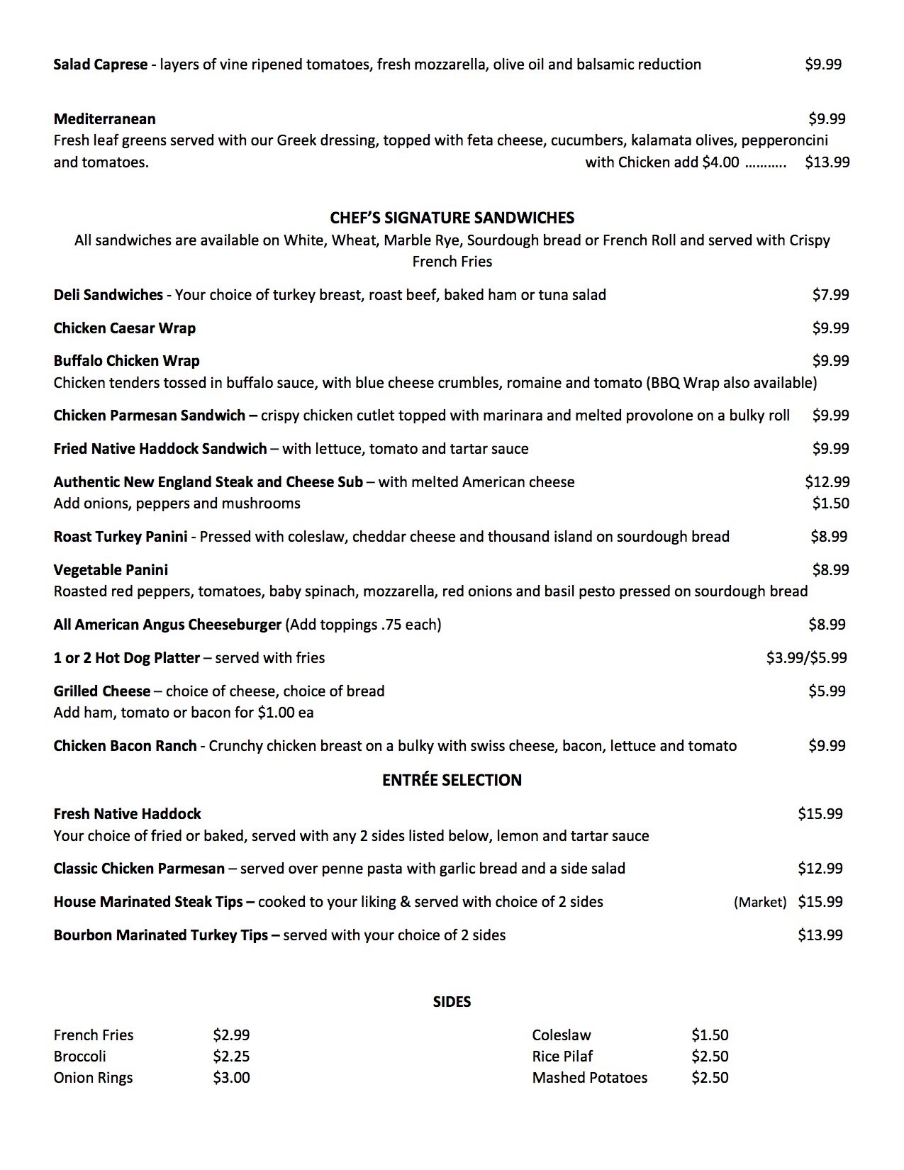 Covid Menu — Derryfield