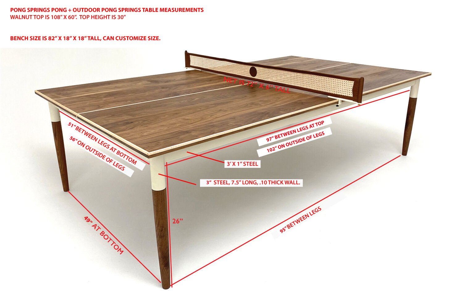 Mid Size Ping Pong Table