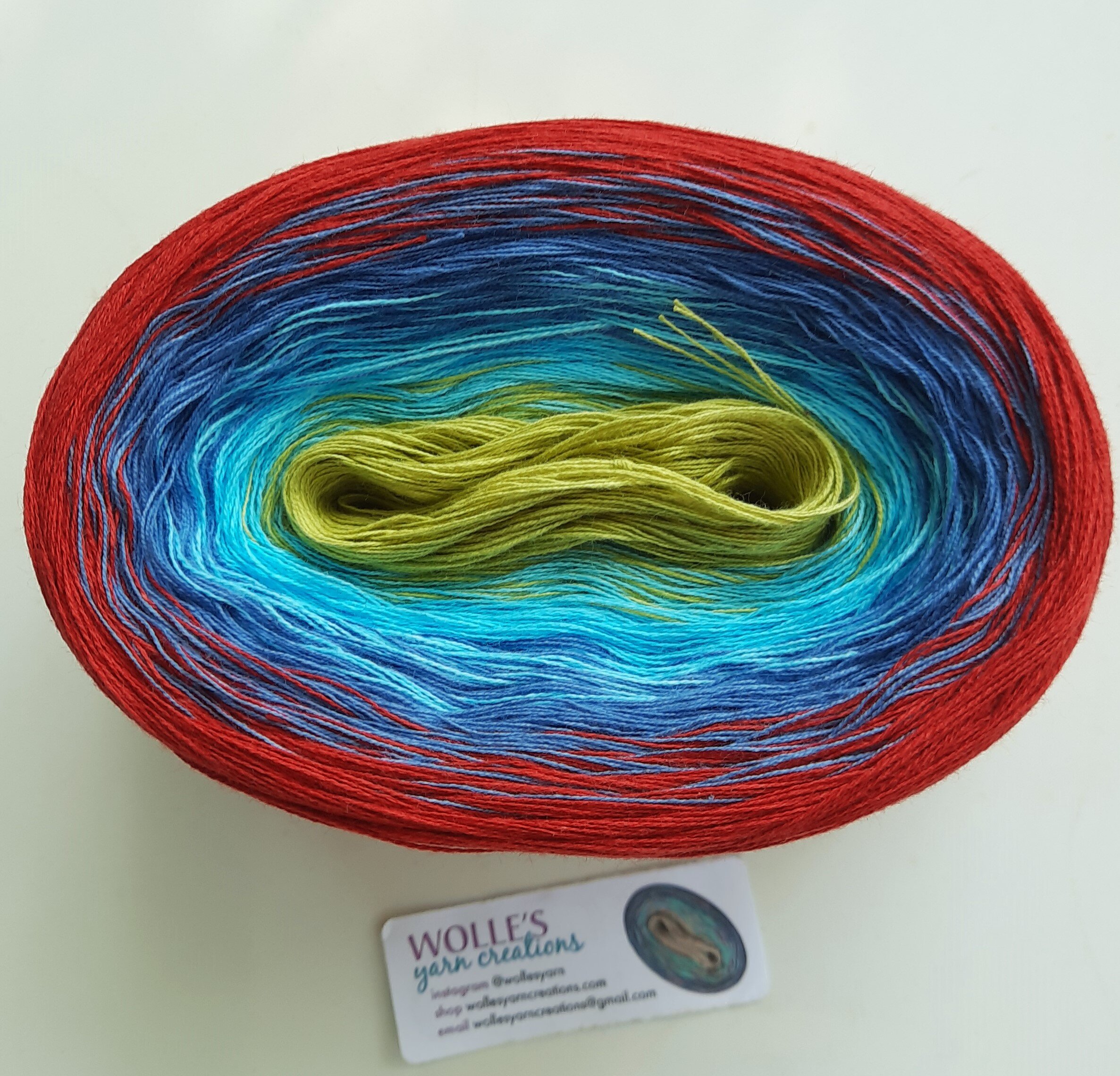 Fingering Weight RAPHAEL Color Changing Cotton yarn 150 gr720 yards ...