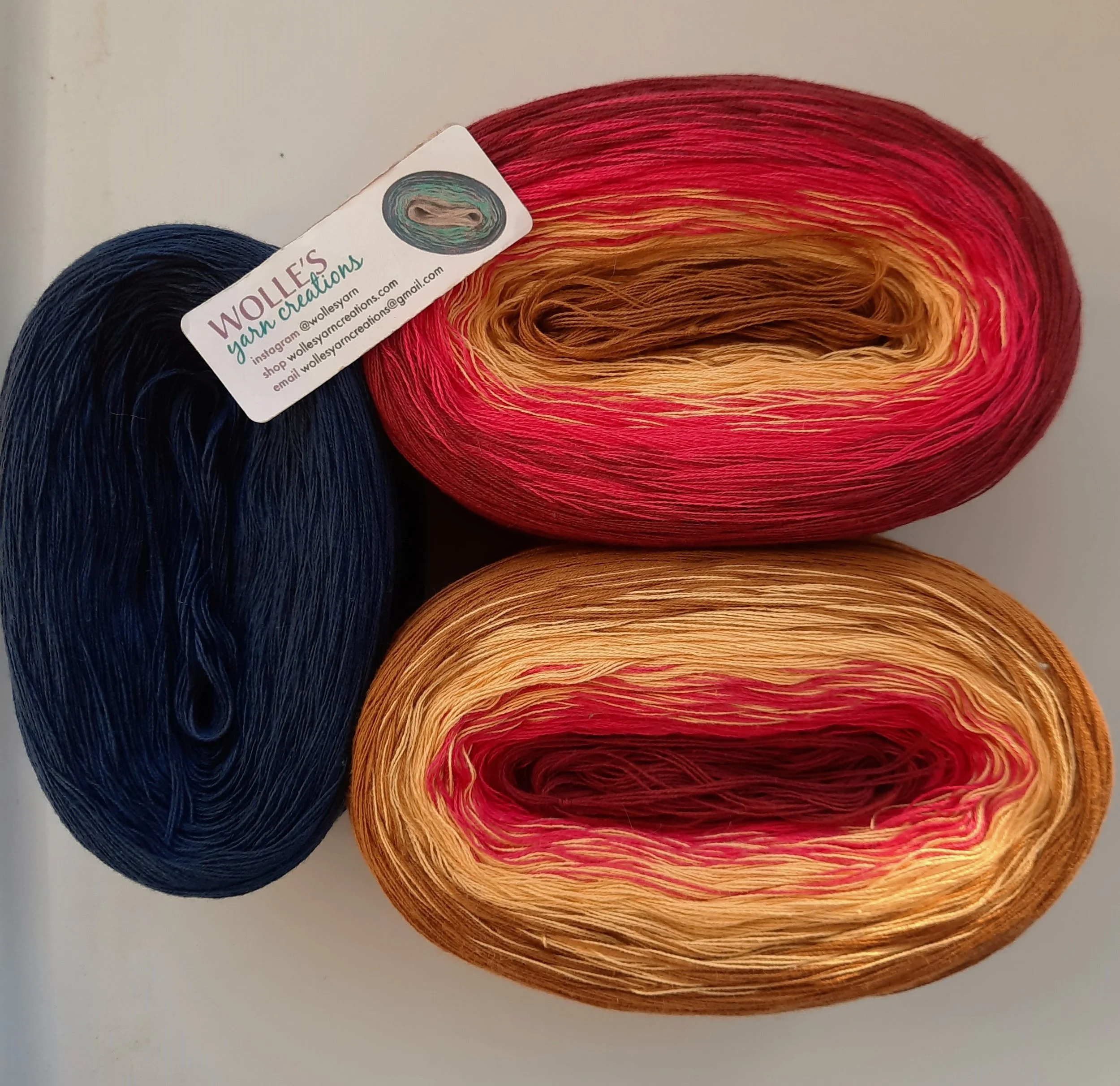 Kit: BONANZA + NAVY | Cotton Yarn | Fingering Weight — Wolle's Yarn ...