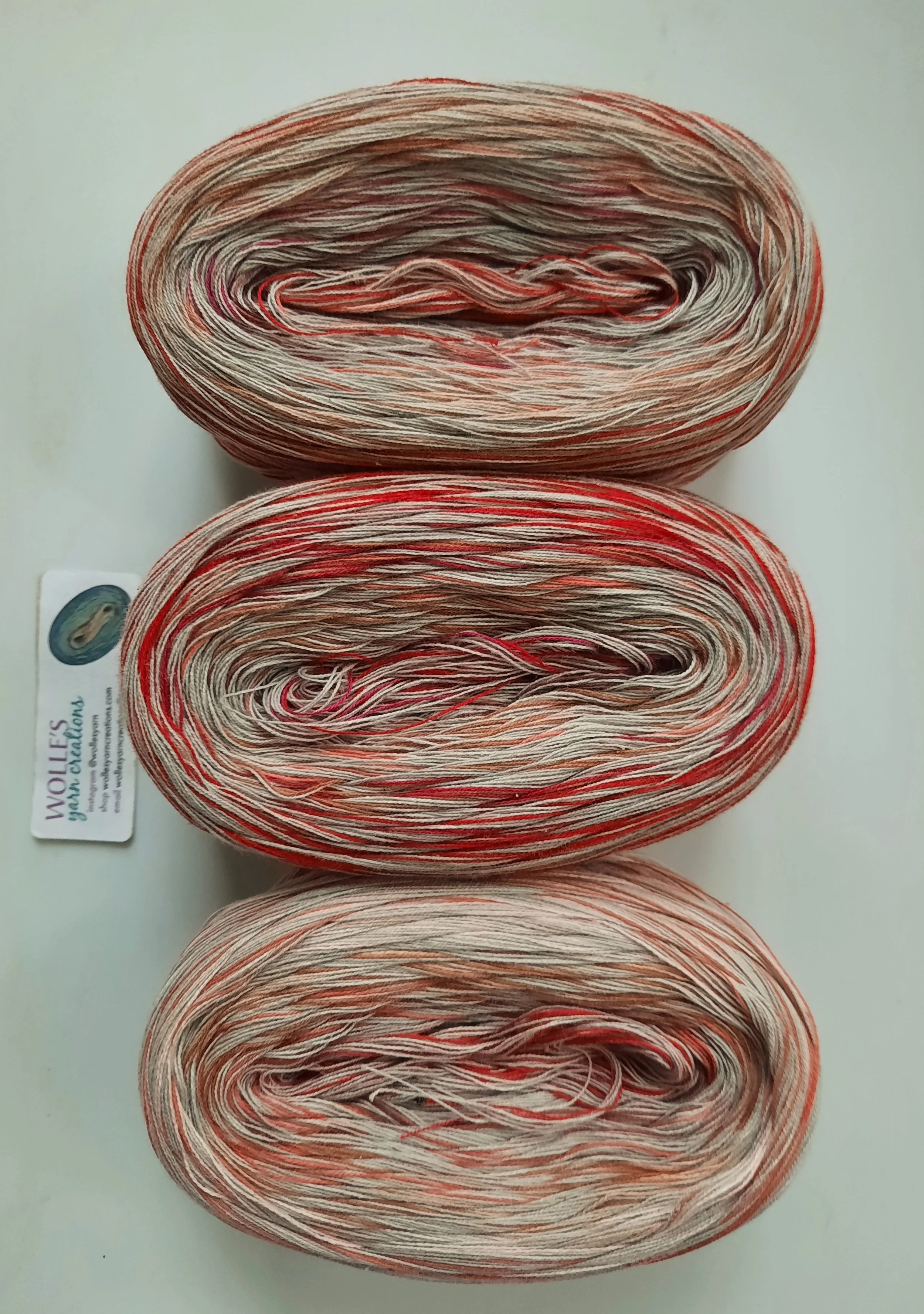 RED CONFETTI | Sport Weight | Cotton yarn | 100 gr /320 yards — Wolle's ...