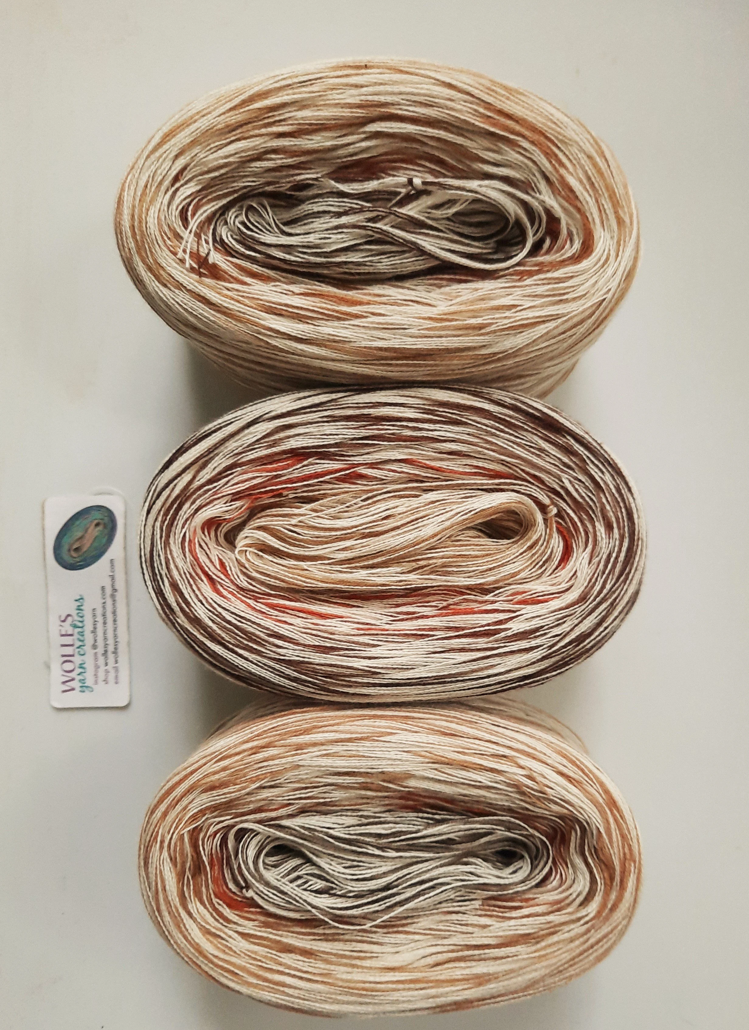 BROWN CONFETTI | Sport Weight | Cotton yarn | 100 gr /320 yards — Wolle ...