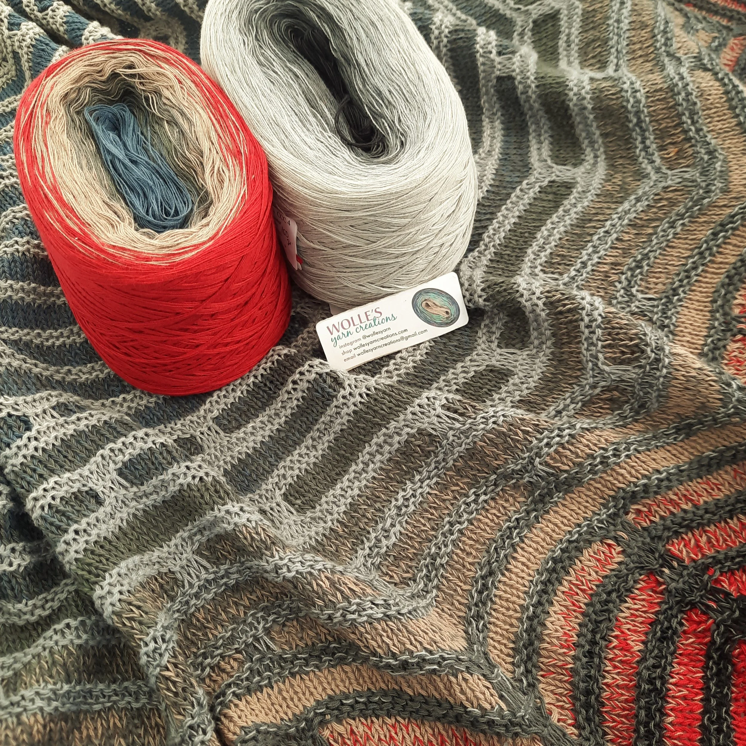 Yarn Kit in gradient cotton yarn for the Painting Bricks Shawl — Wolle ...