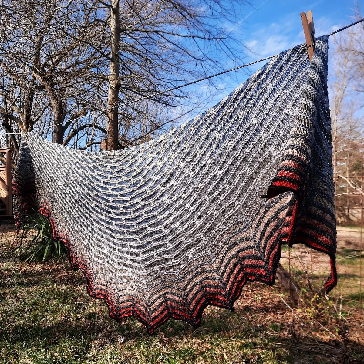 Yarn Kit in gradient cotton yarn for the Painting Bricks Shawl — Wolle ...