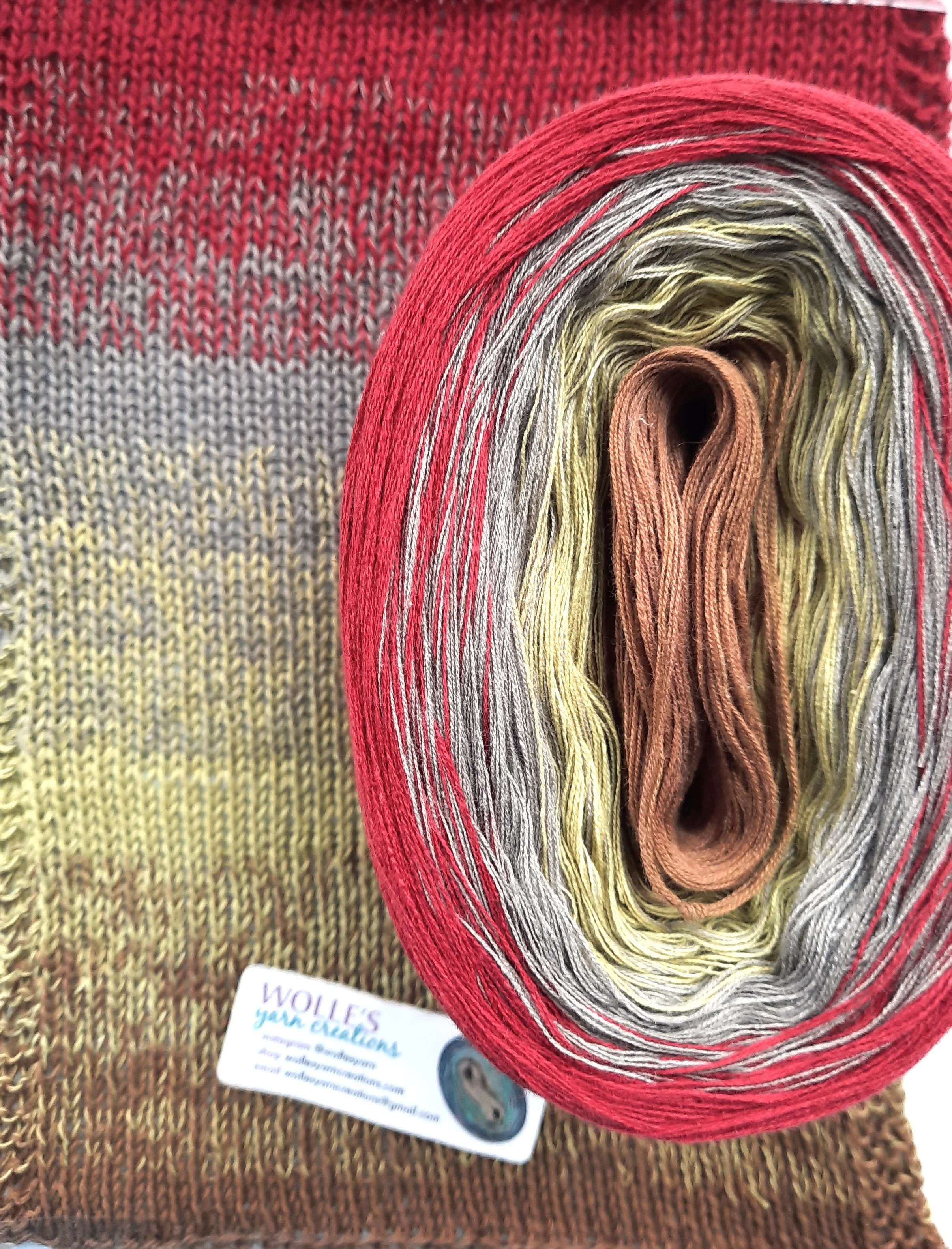 Strawflower, gradient cotton yarn for knitting and crocheting — Wolle's ...