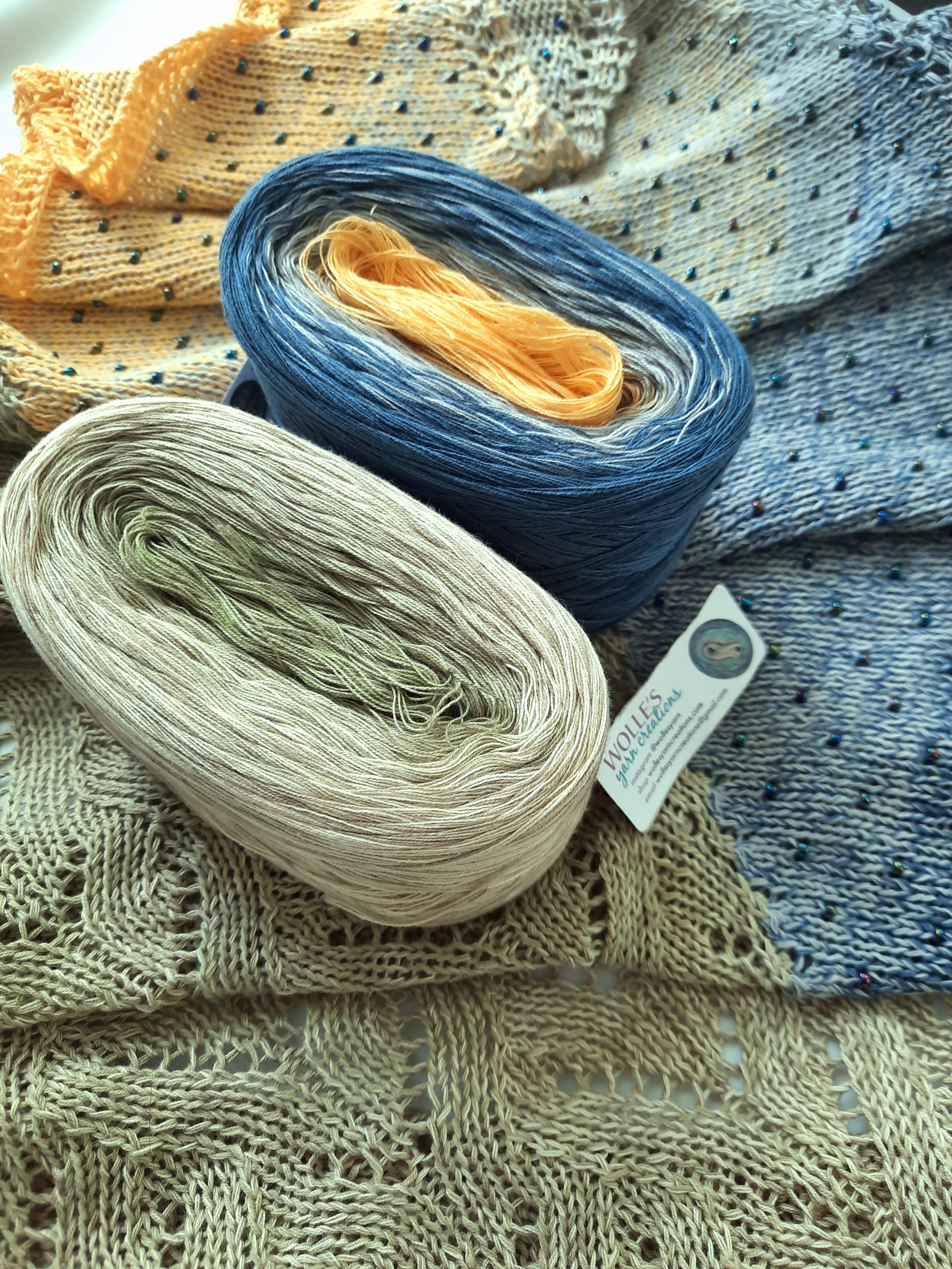 Kit: ADVENT + STAINED GLASS | Cotton yarn | 2 x 480 yards/100 gr ...