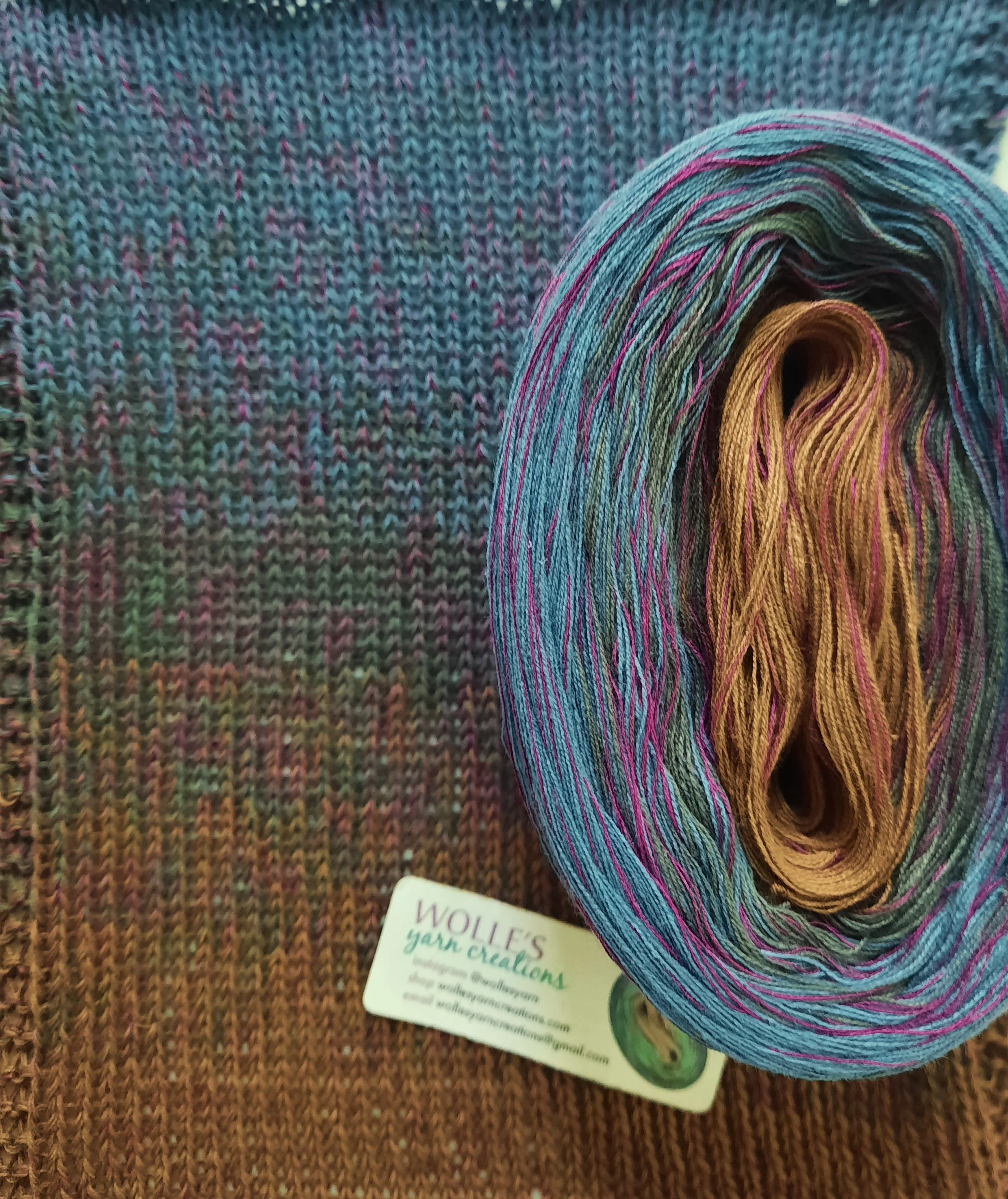 PAULINE | Color Changing Cotton yarn | 480 yards/100 gr | Fingering ...