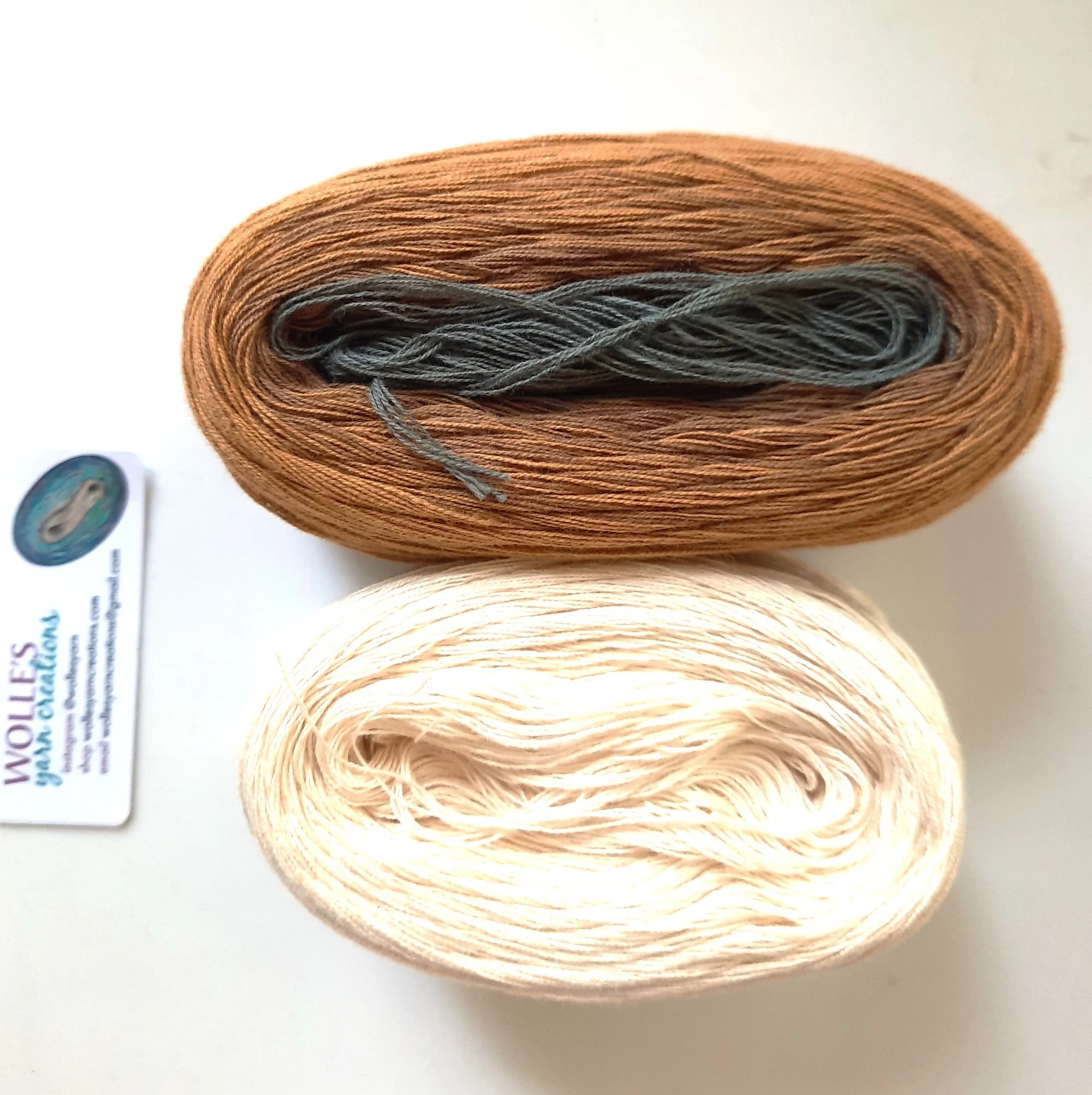 Kit: MASALA + NATURAL | 2 x 50 gr | Cotton Yarn | Fingering Weight ...