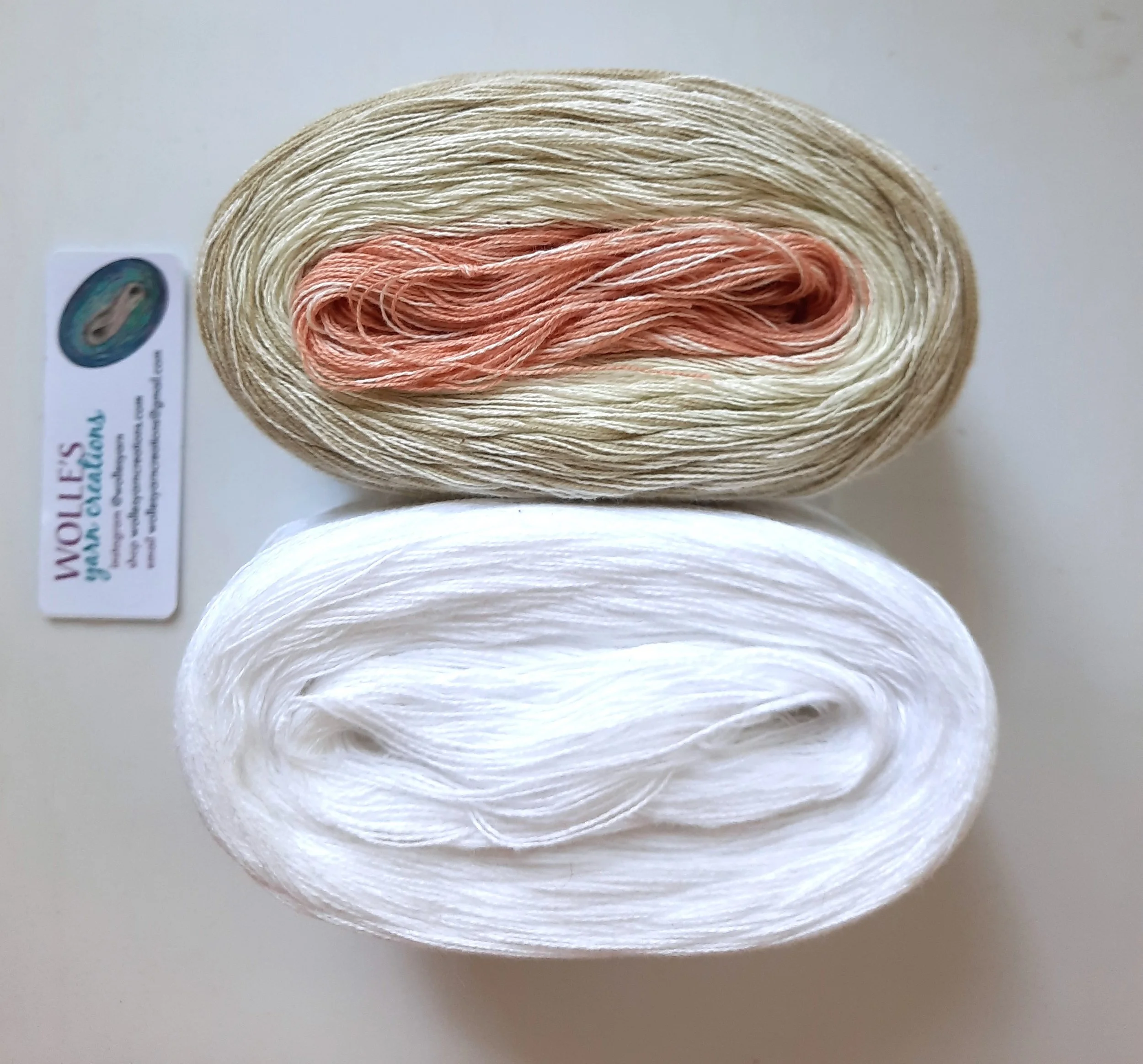 Kit: MARGARITA + NATURAL | 2 x 50 gr | Cotton Yarn | Fingering Weight ...