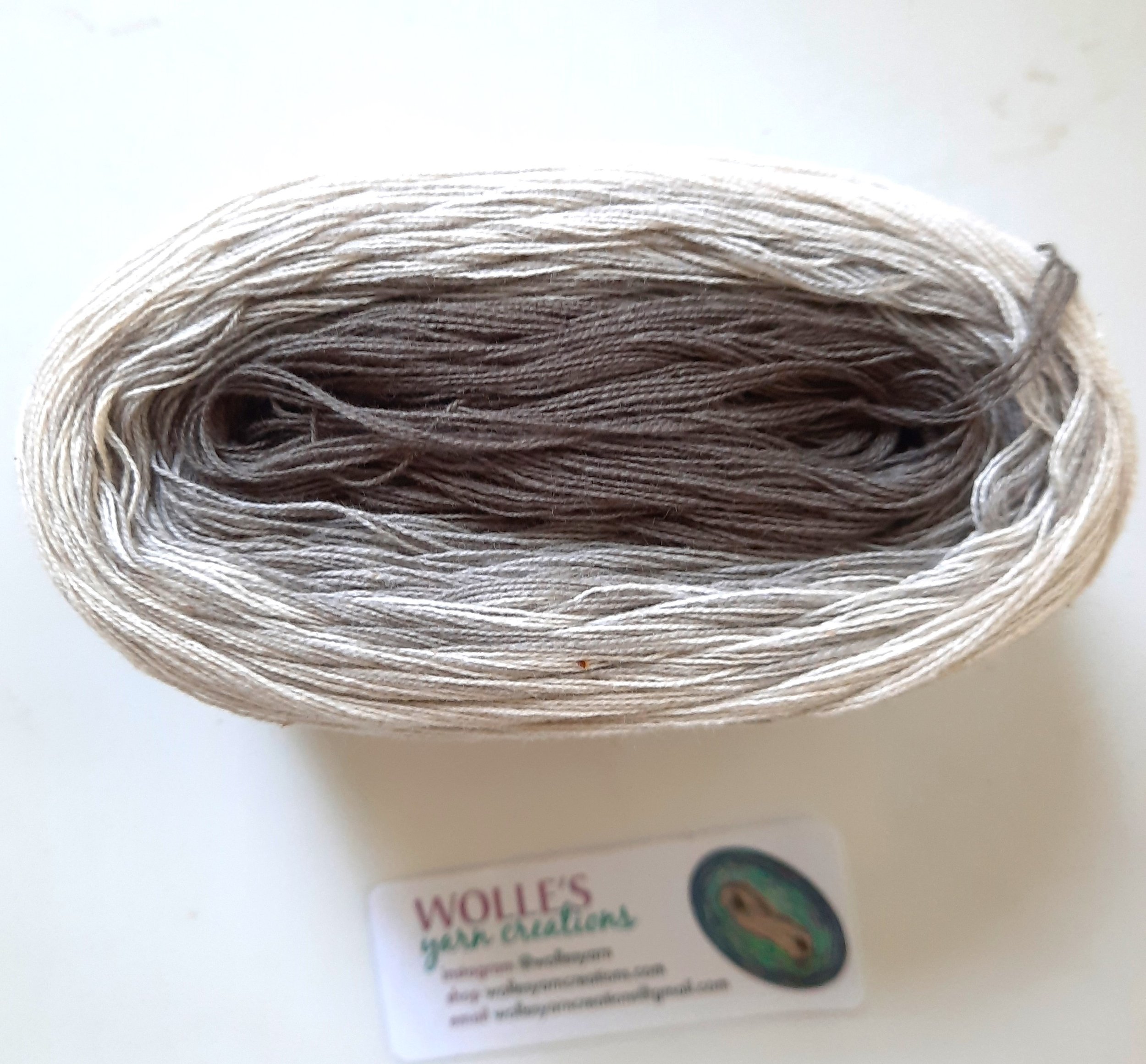 Kit: STERLING + SAPPHIRE | 2 x 50 gr | Cotton Yarn | Fingering Weight ...