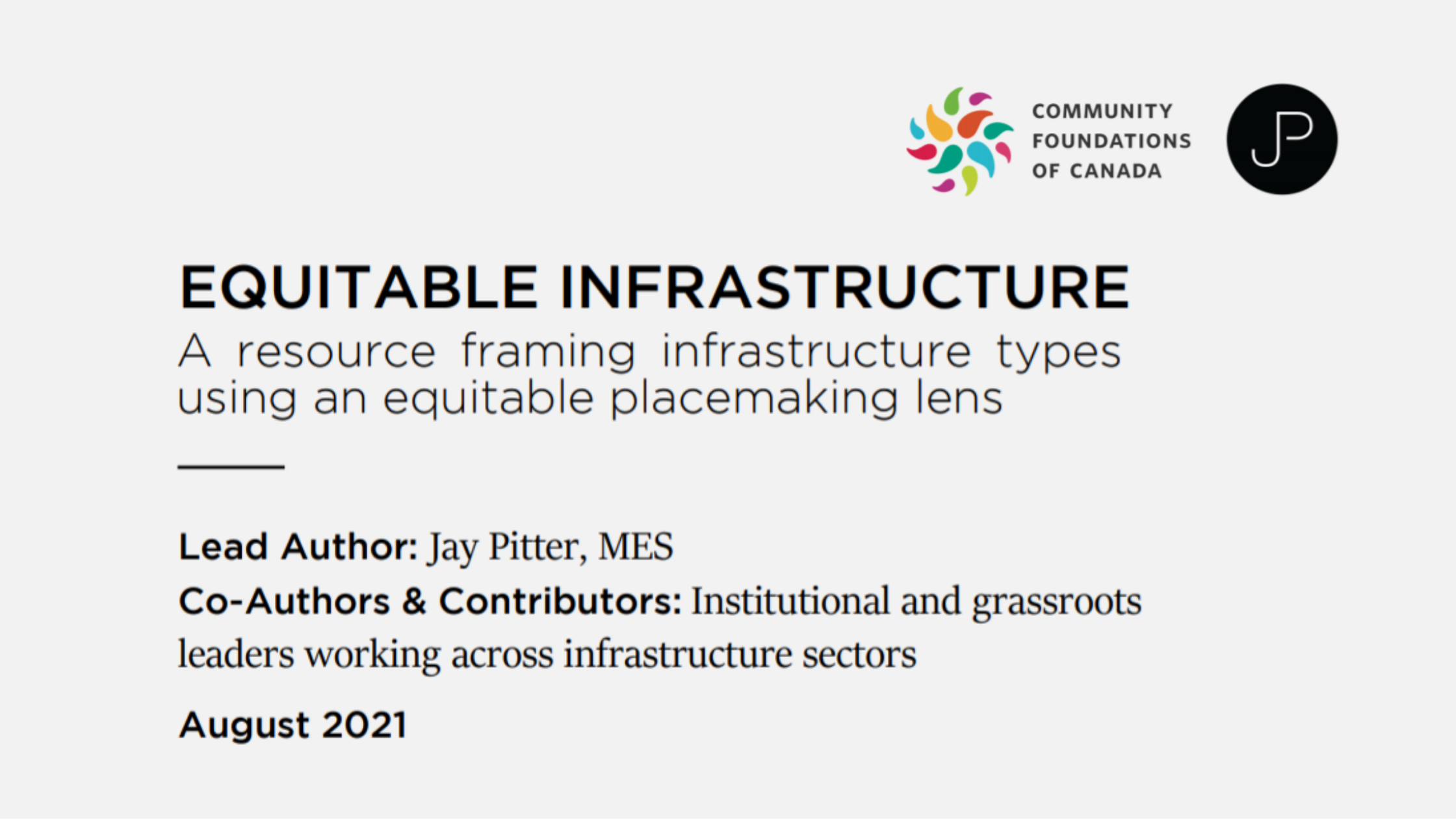 Equitable Infrastructure: a resource framing infrastructure types using ...