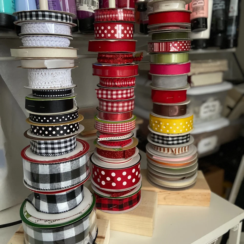 How to organize all those rolls of ribbon — Carol Adams