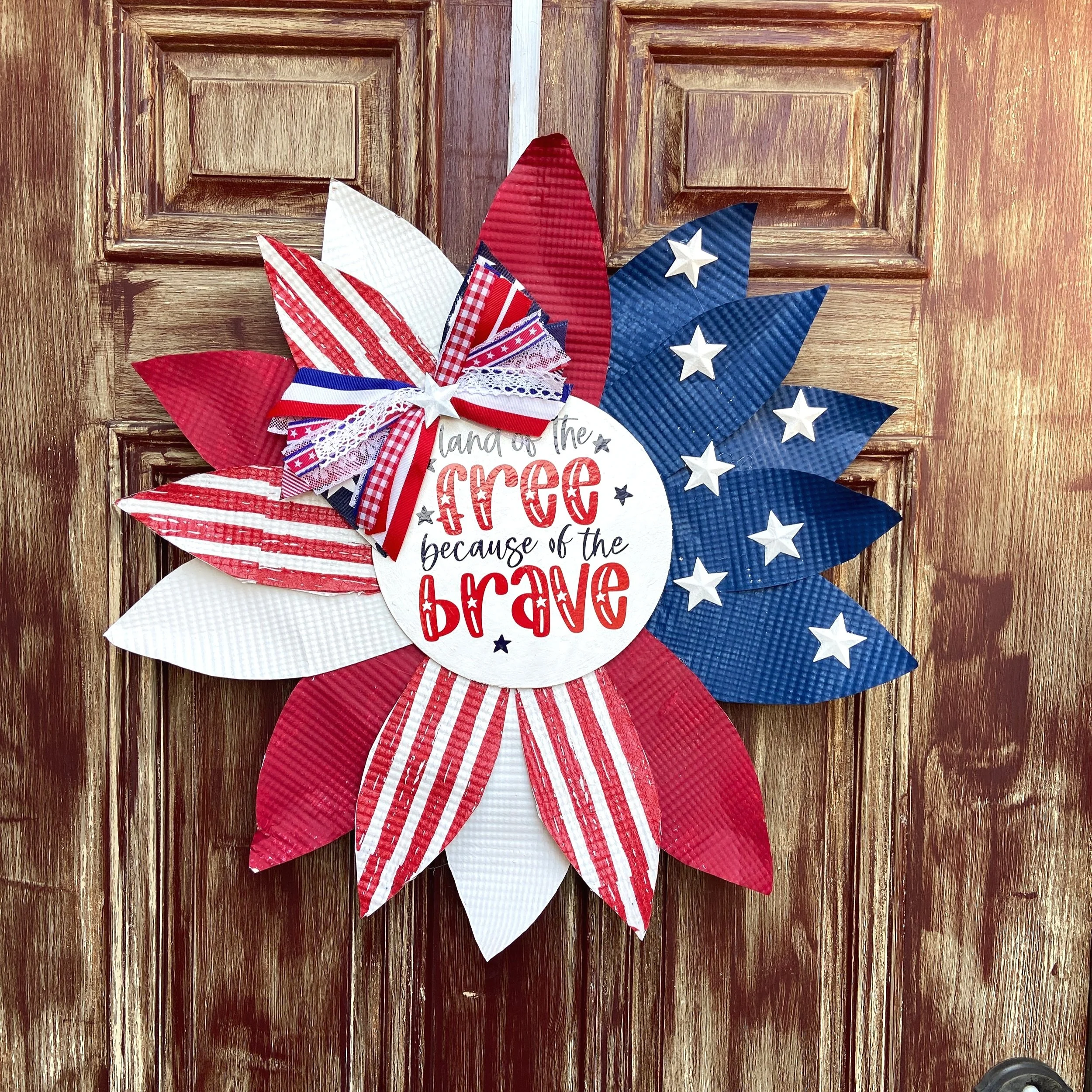 Create a Stunning Patriotic Wreath with Dollar Tree Pans - Perfect for ...