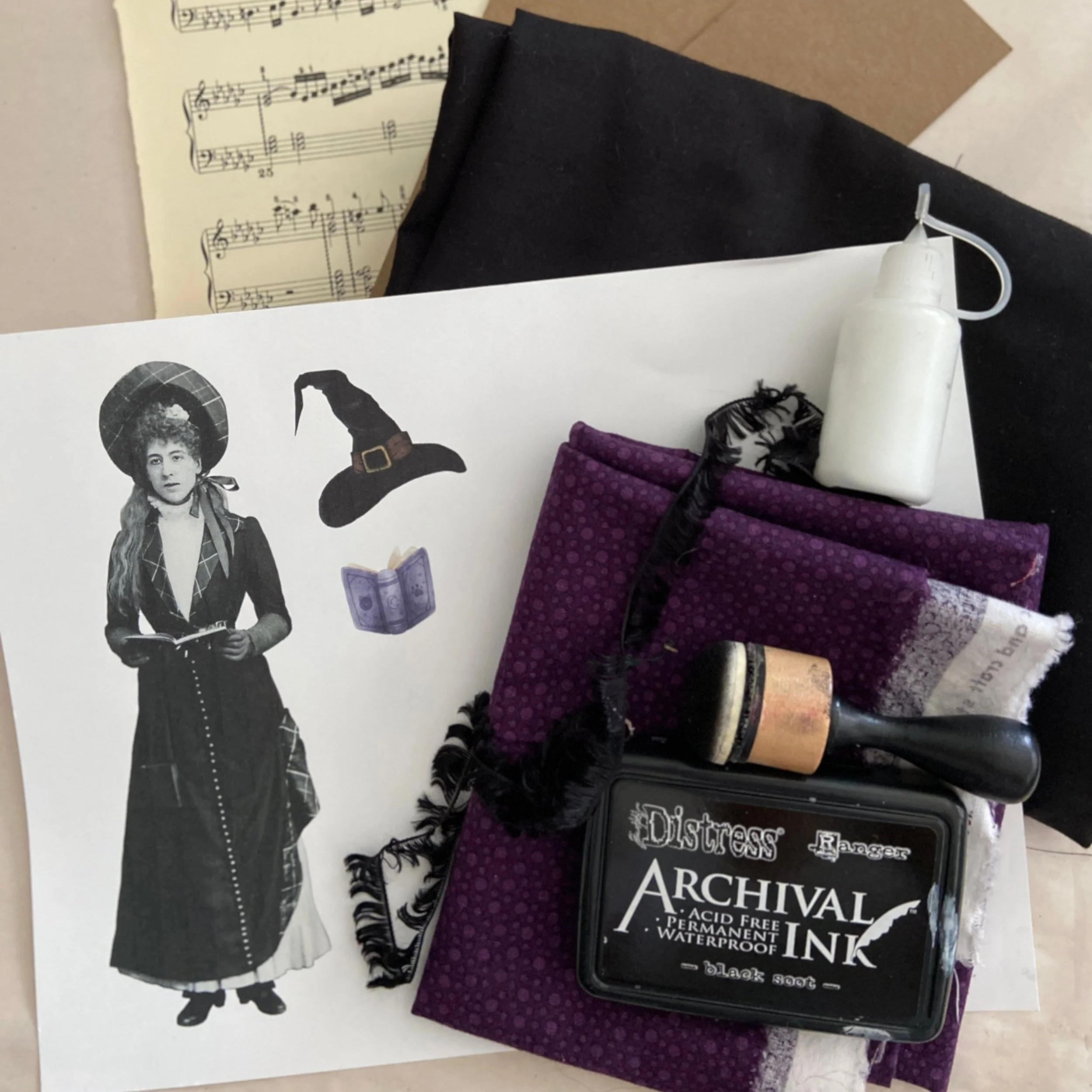 Paper Doll Witch Bookmark — Carol Adams