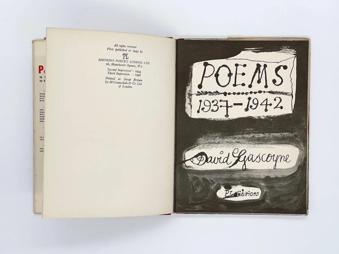David Gascoyne 'Poems 1937–1942' Illustrated by Graham Sutherland ...