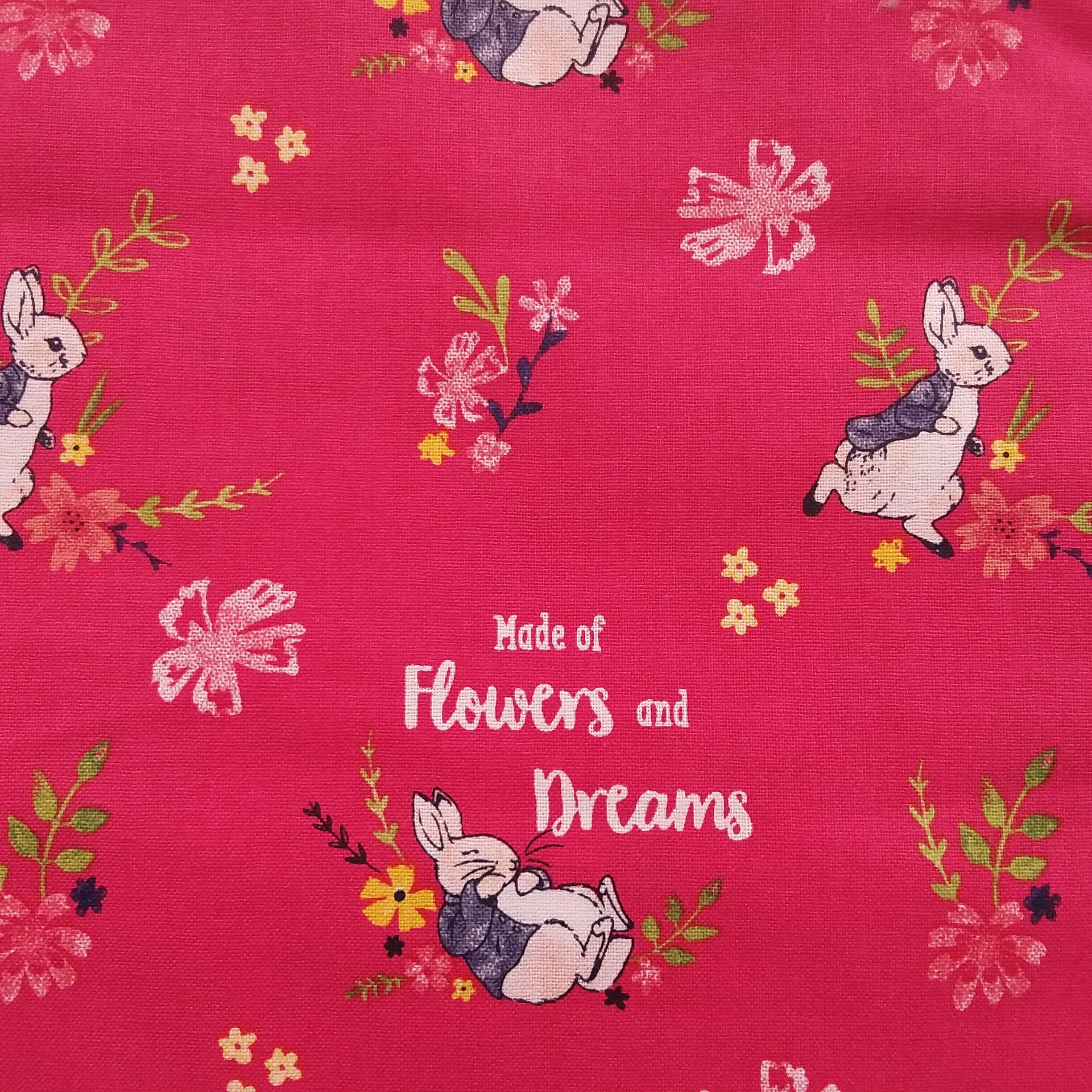 Peter Rabbit White Cotton Fabrics-Per 50cm PR19 Crafty Baba Fabrics