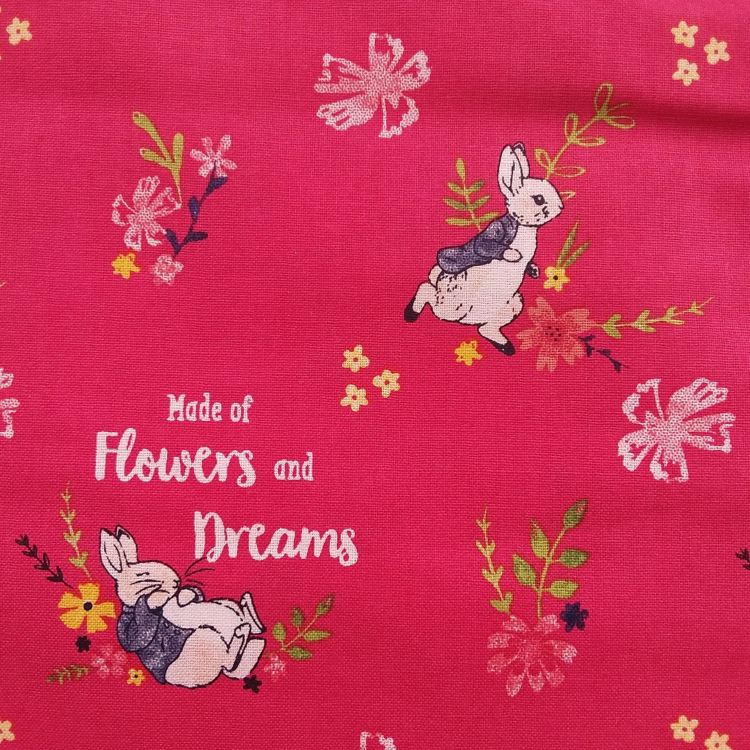 Peter Rabbit White Cotton Fabrics-Per 50cm PR19 Crafty Baba Fabrics