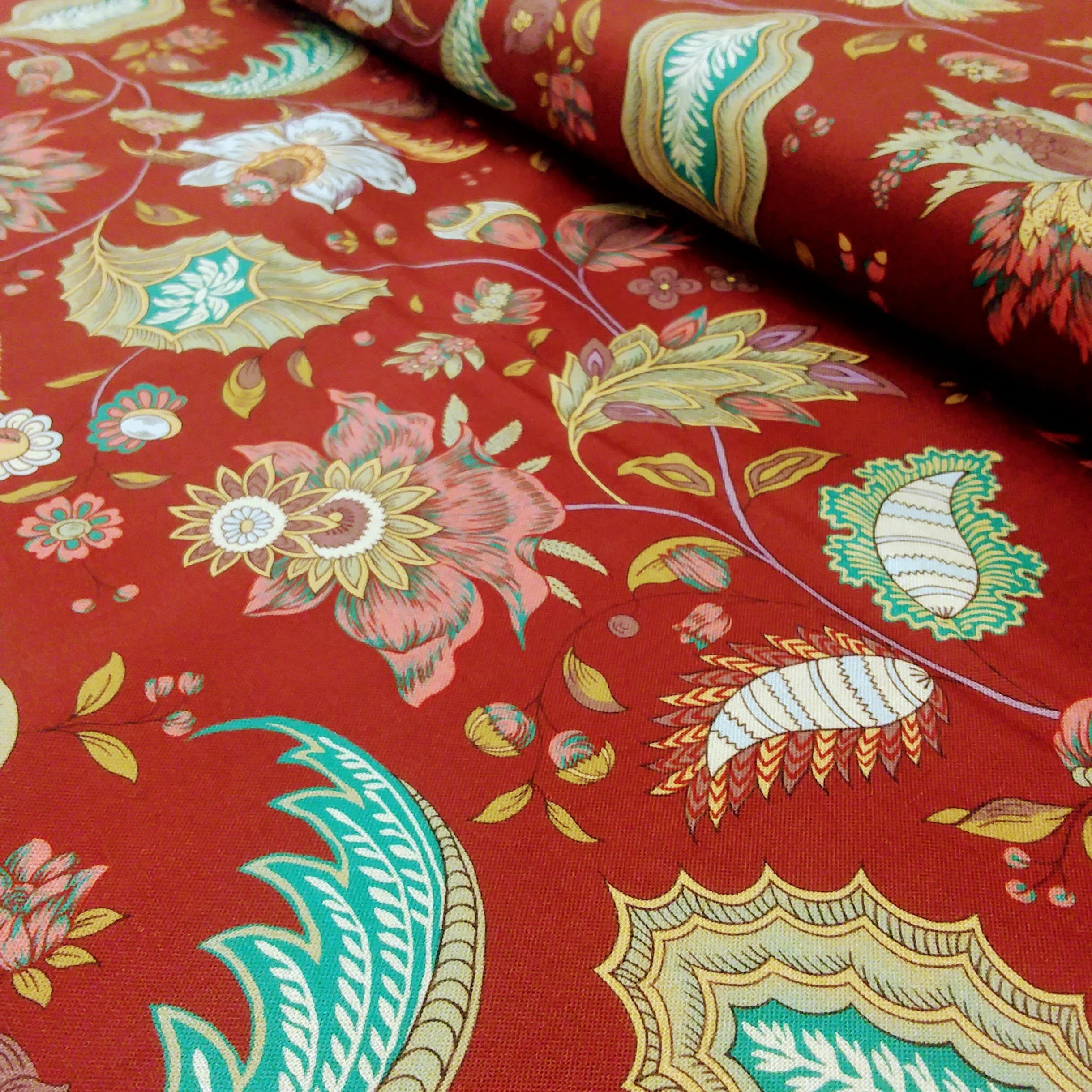 Dutch Heritage DHER 4026 CREAM/MULTI Cotton Fabric French Indiennes ...