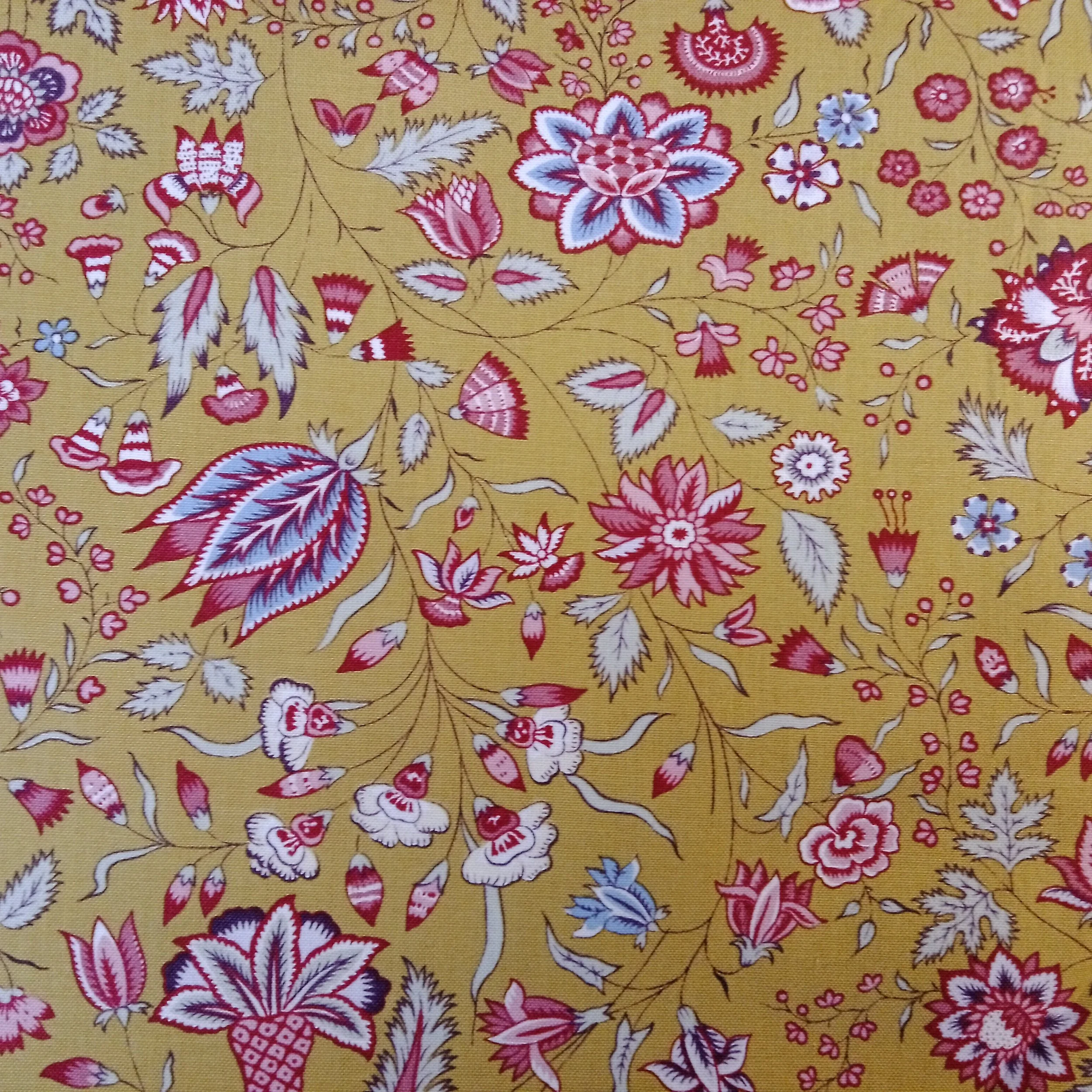 Dutch Heritage 1025 Olive Cotton Fabric Crafty Baba Fabrics