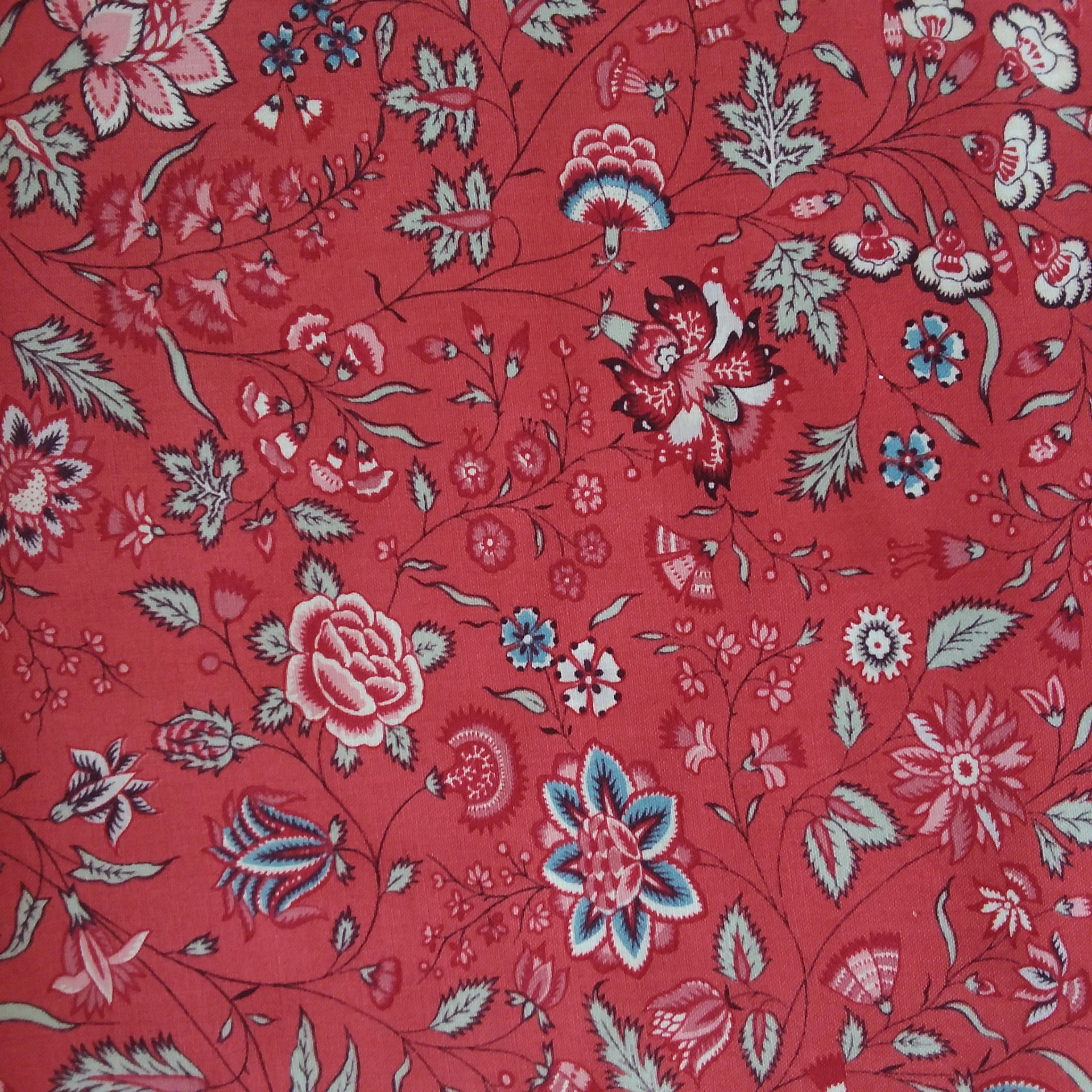 Dutch Heritage Cotton Quilting Fabric Red DHER1025 Crafty Baba Fabrics