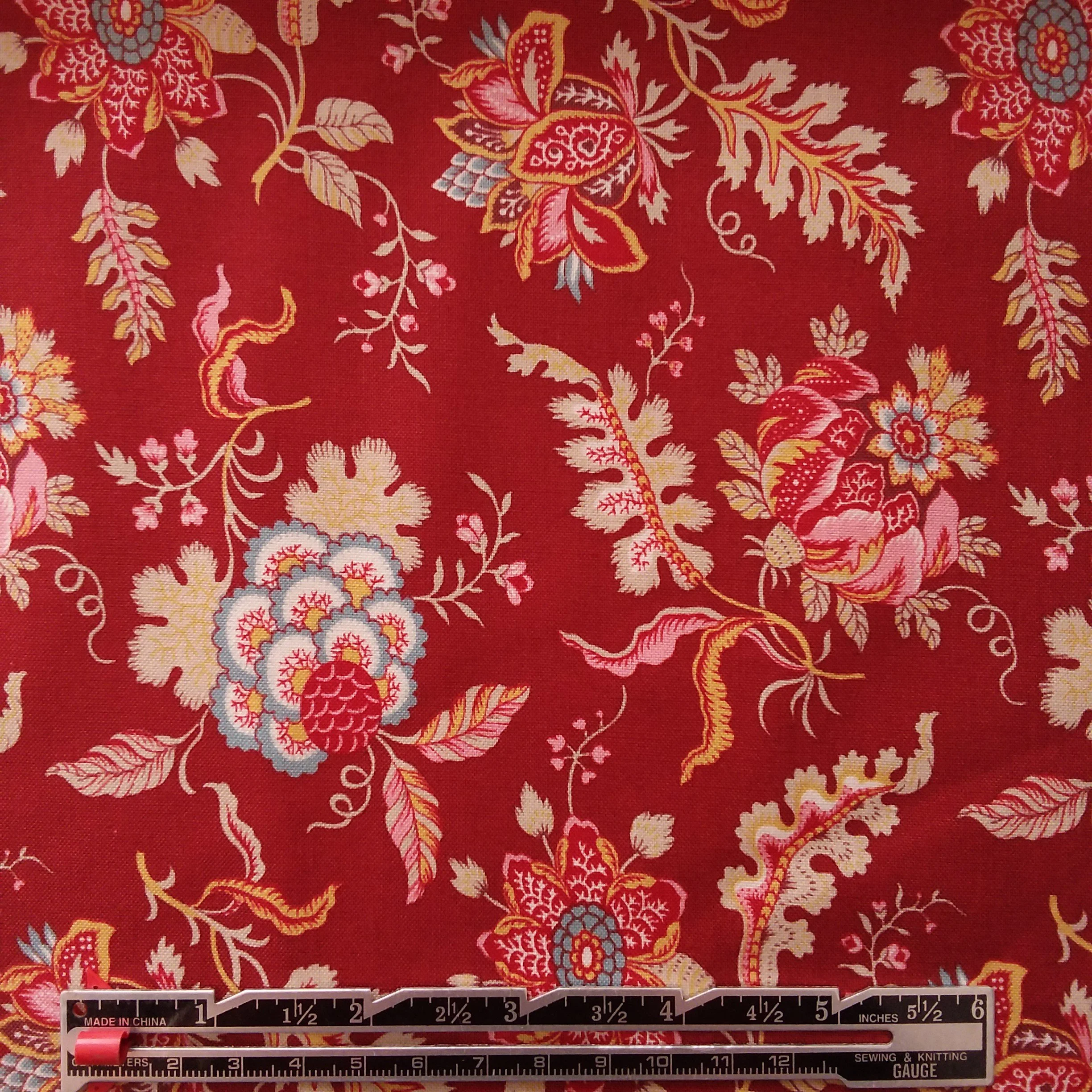 Dutch Heritage Cotton Fabric DHER1022 Charcoal Crafty Baba Fabrics