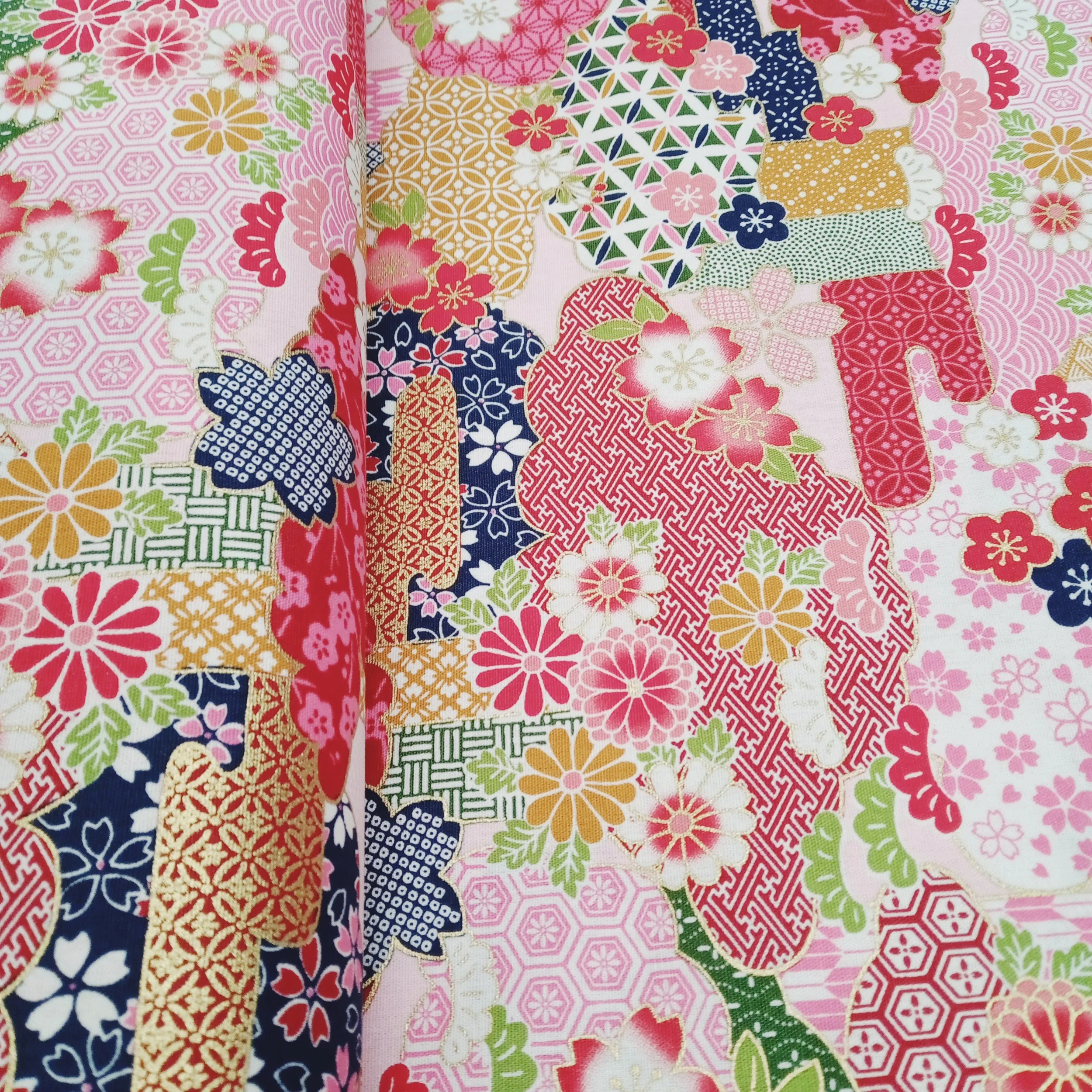 Purple Gourds Traditional Japanese Print Fabric on Cotton Fabric per ...