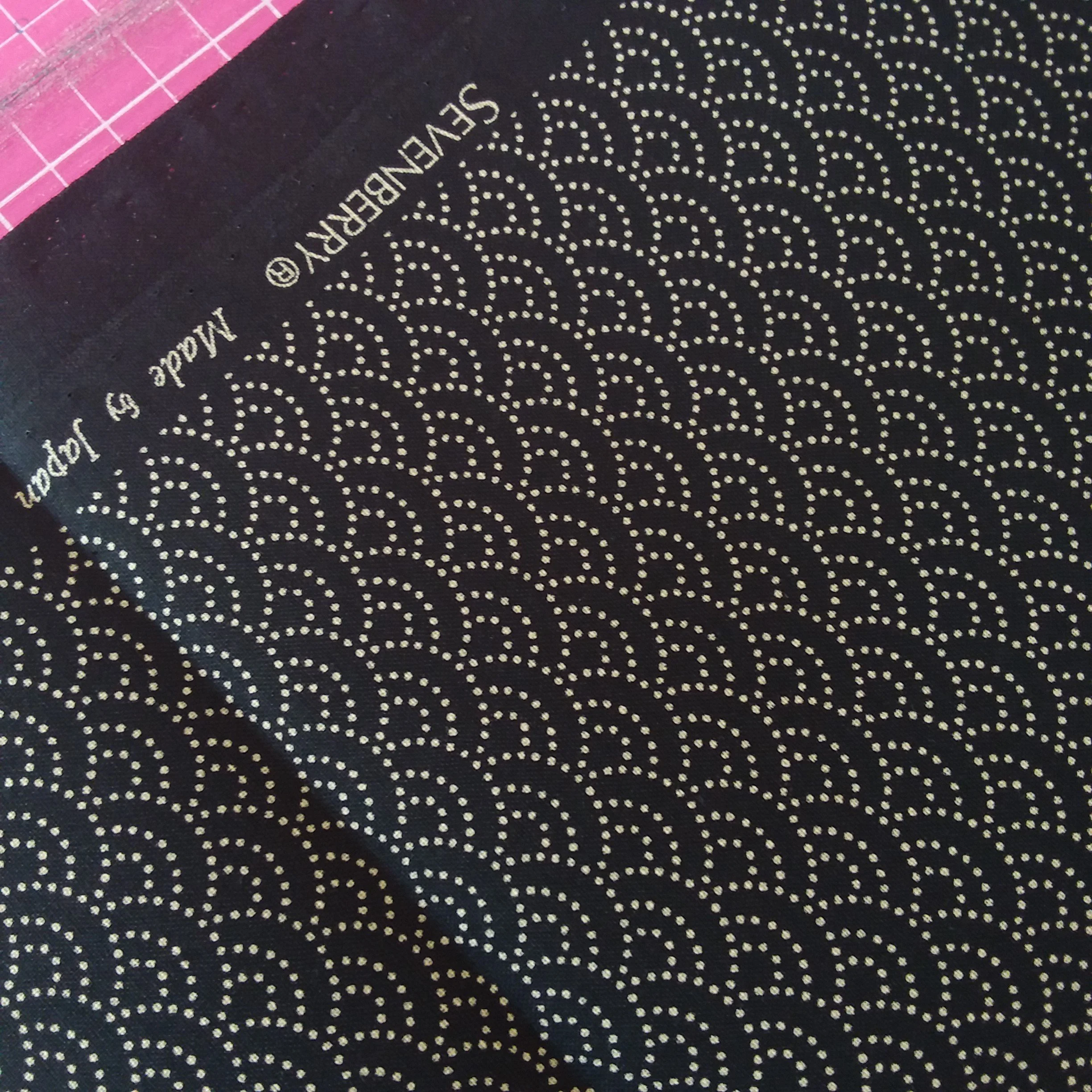 Japanese Black Sashiko Cotton Fabric Crafty Baba Fabrics