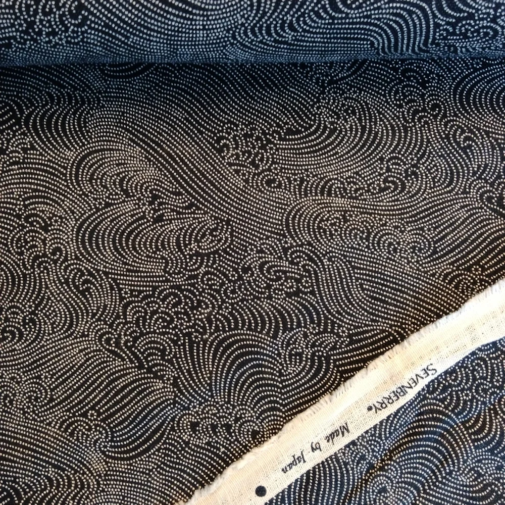Black Cotton Japanese Fabric with Dragonflies Cotton Fabric Crafty Baba ...