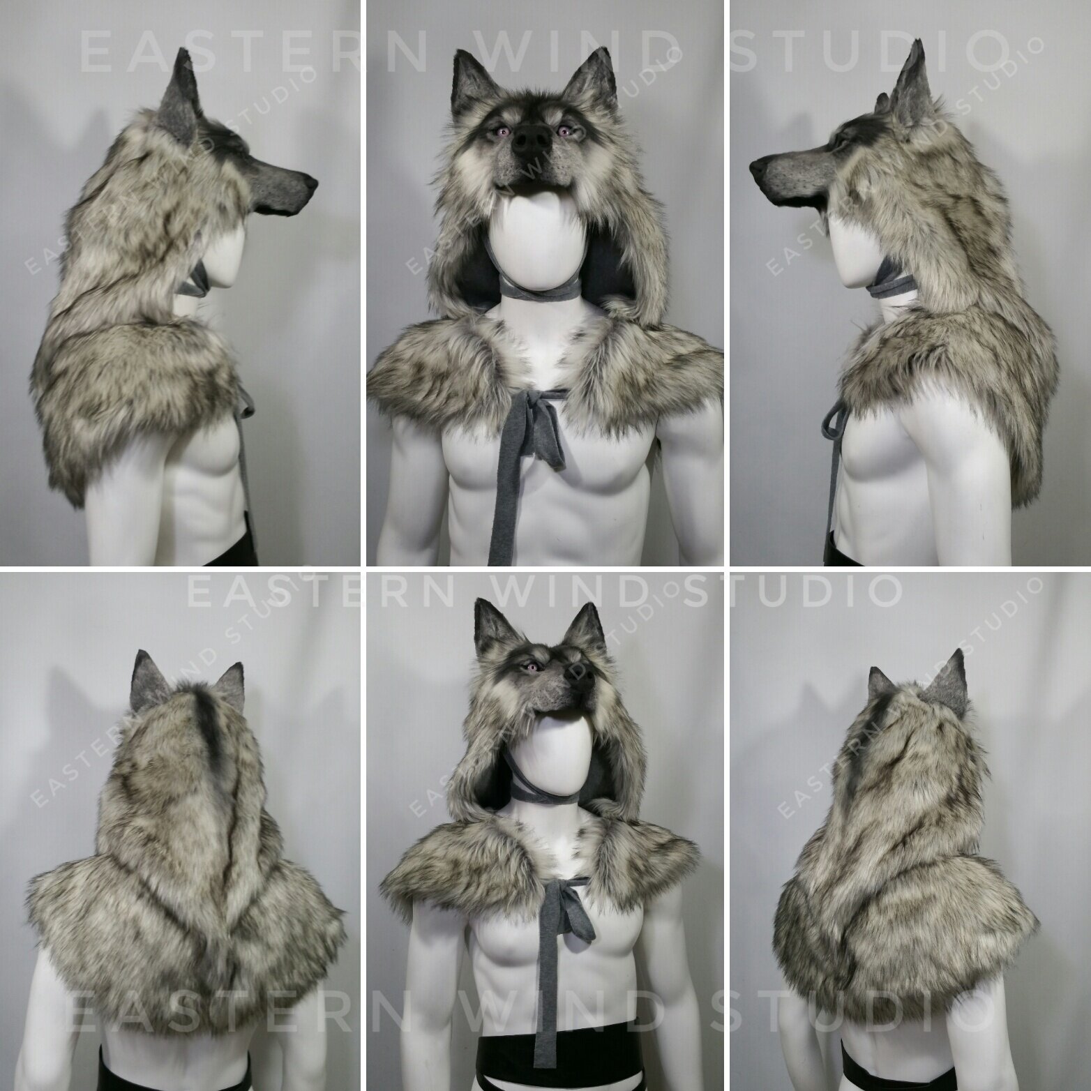 Silver Wolf Headdress (other colors available) — Eastern Wind Studio
