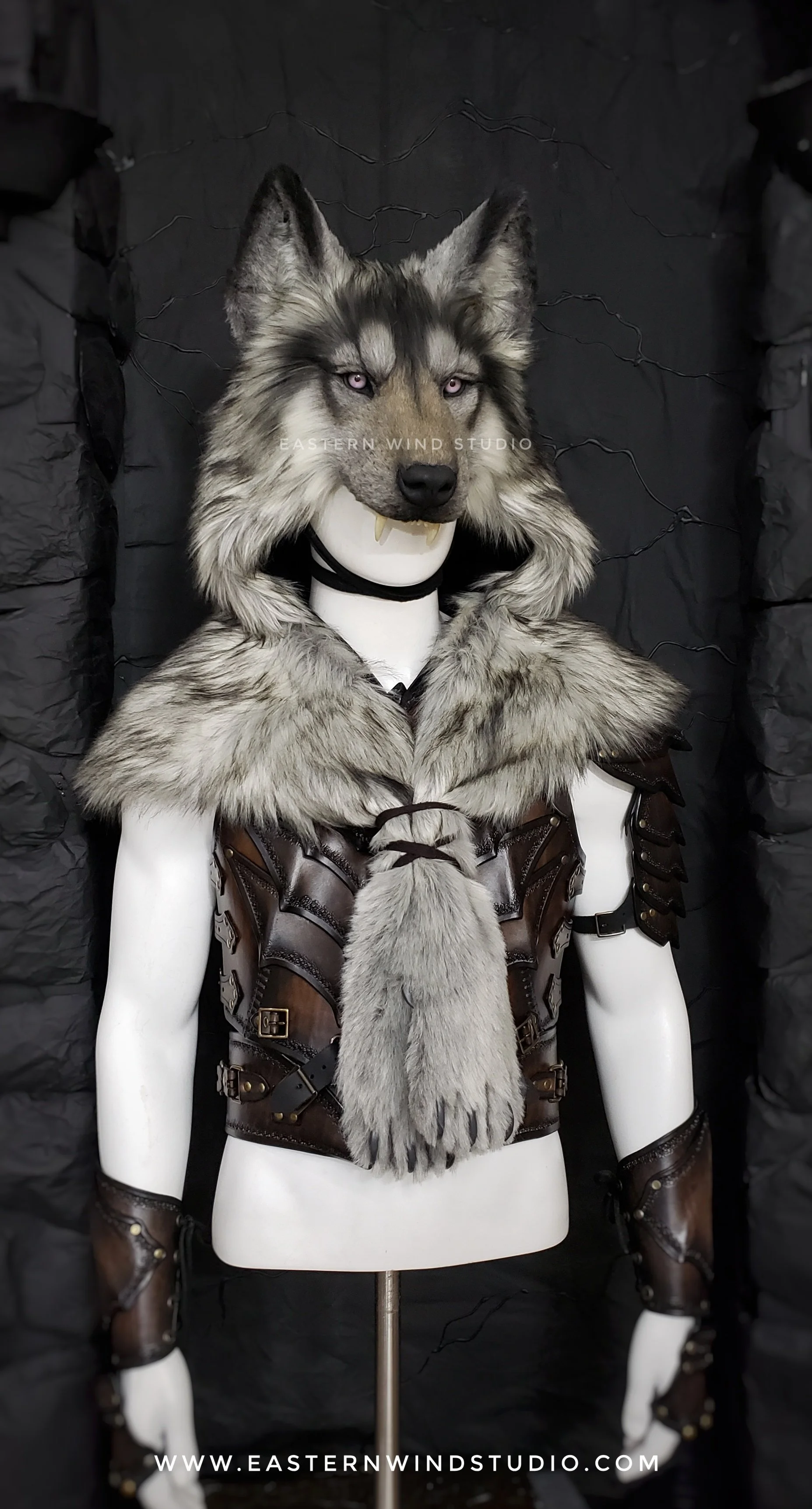 Silver Wolf Headdress (other colors available) — Eastern Wind Studio