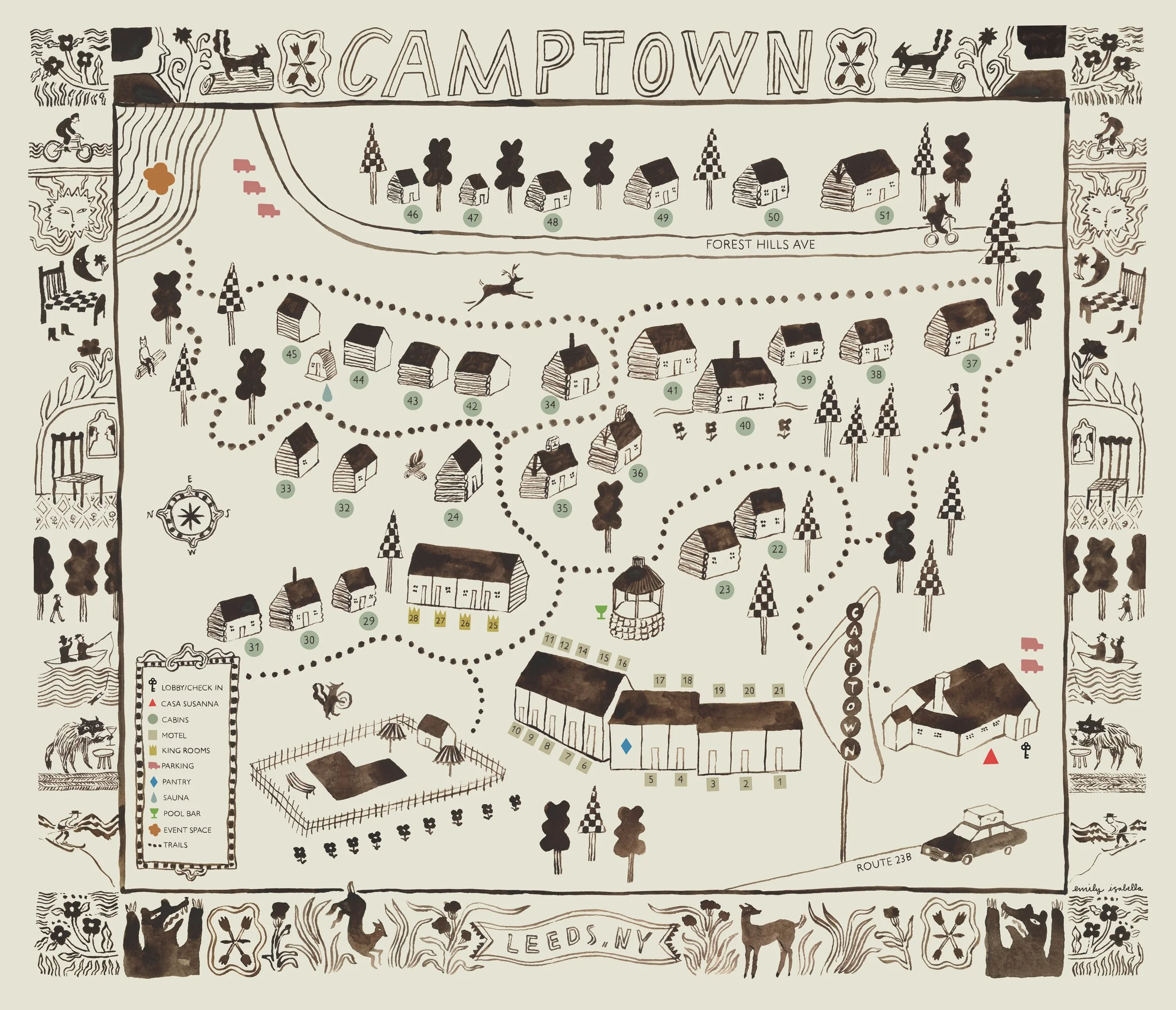 Map — Camptown