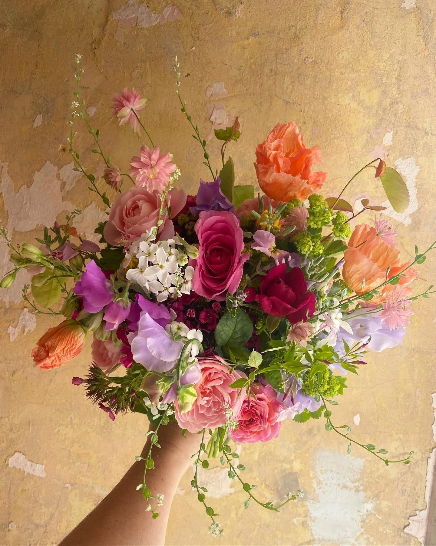 Roses and Poppies Wedding Flowers — Cumberland Flower Farm