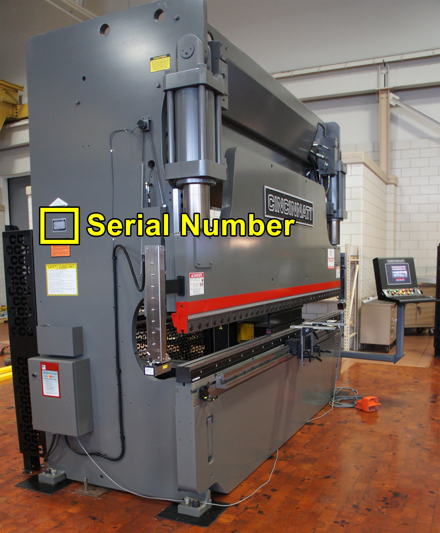 Where can I find the Cincinnati serial number? — Cincinnati Incorporated