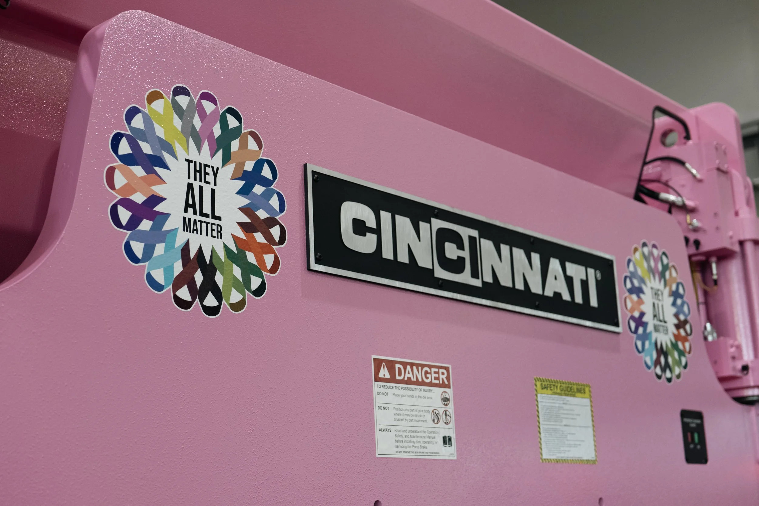 Robey's Welding Cancer Awareness Press Brake