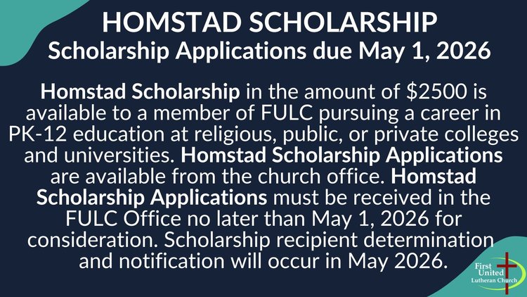 Scholarship Information — First United Lutheran