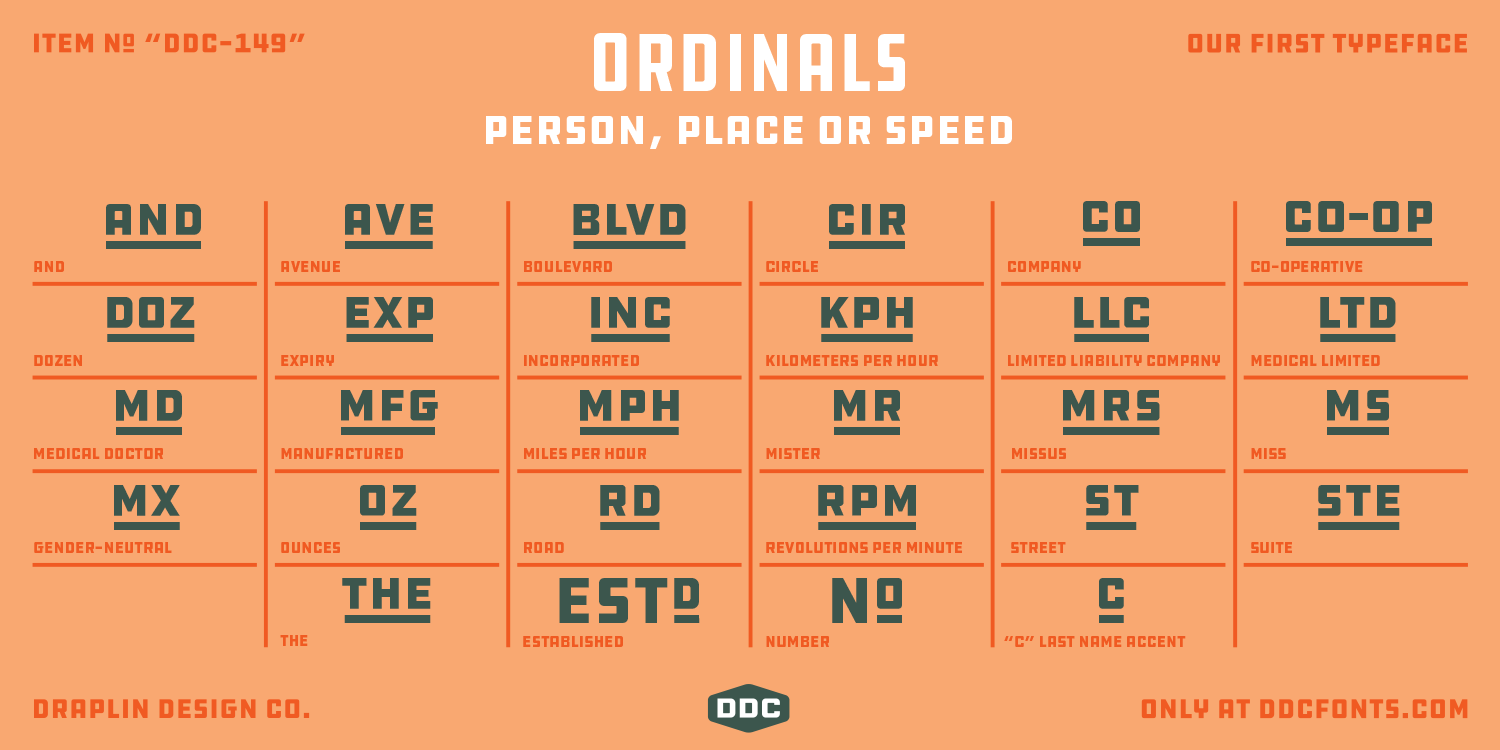 DDC Fonts — Draplin Design Co., North America